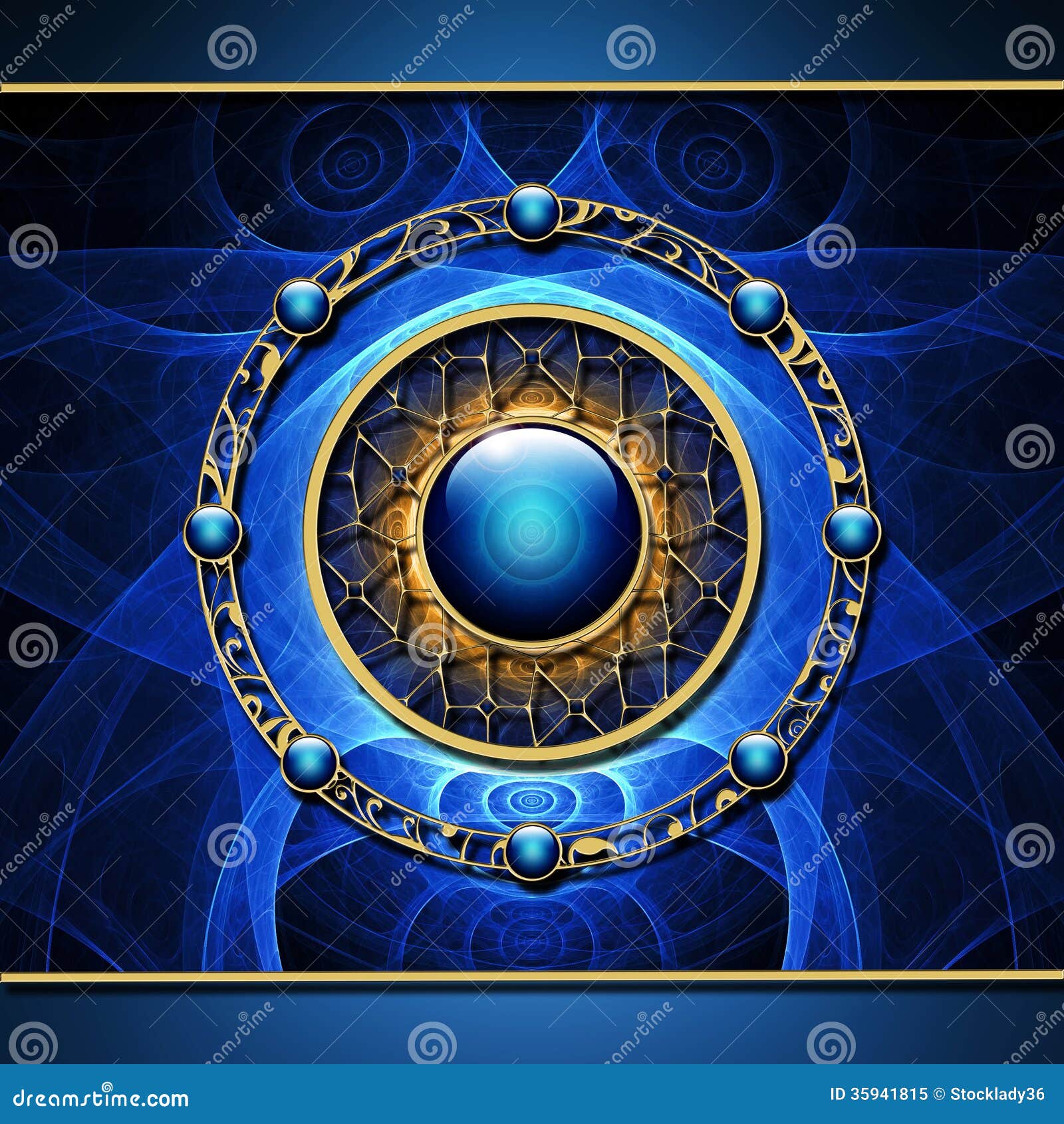 Abstract Background with Gold Embellishment Stock Illustration ...