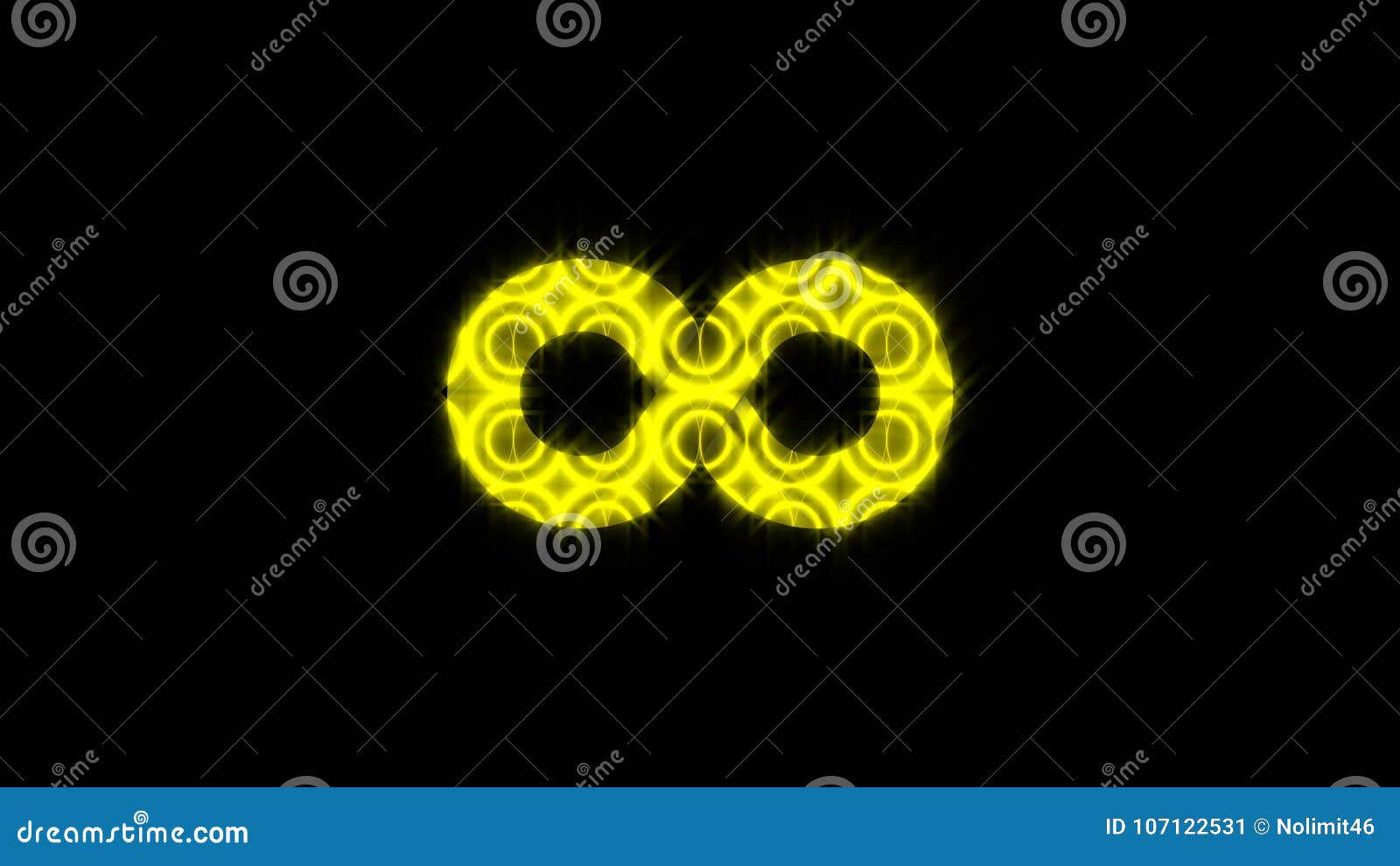 Gold Infinity Symbol, White Background, Expansion Stock Photo ...