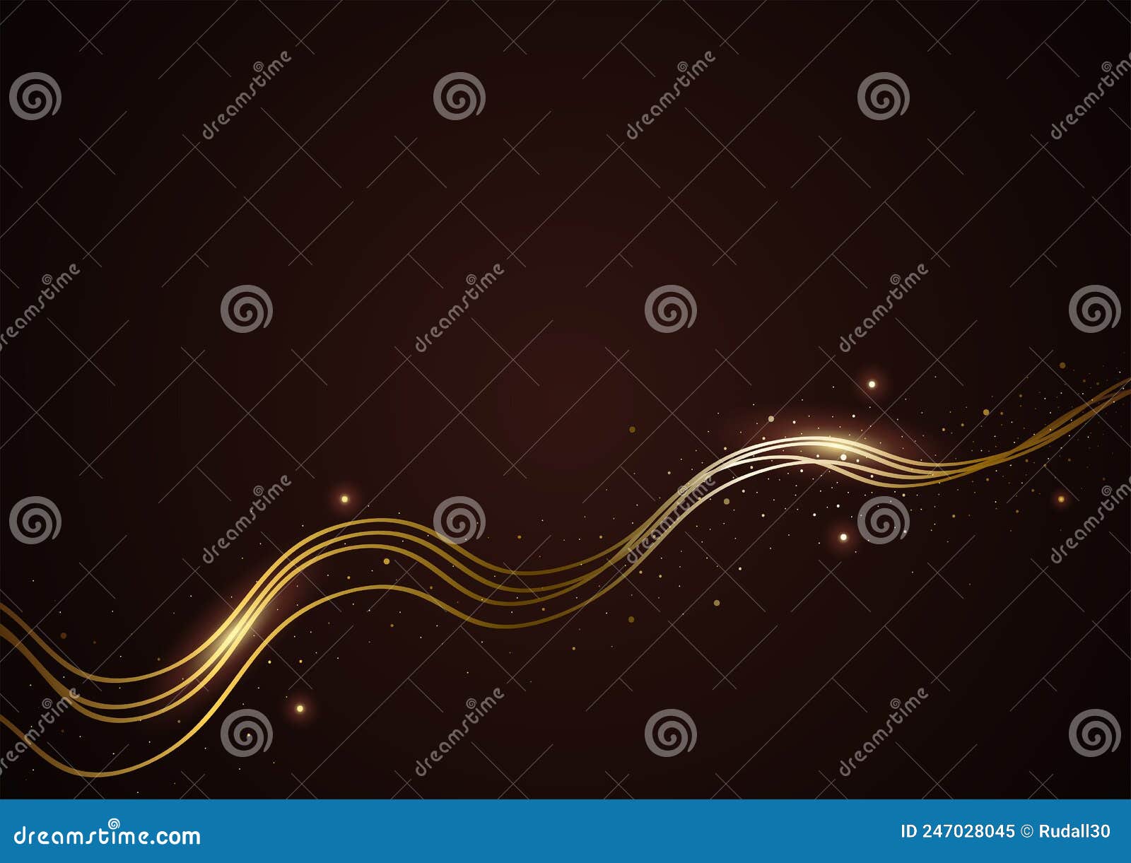 Abstract Background of Gold Lines and Gold Dust Stock Vector ...