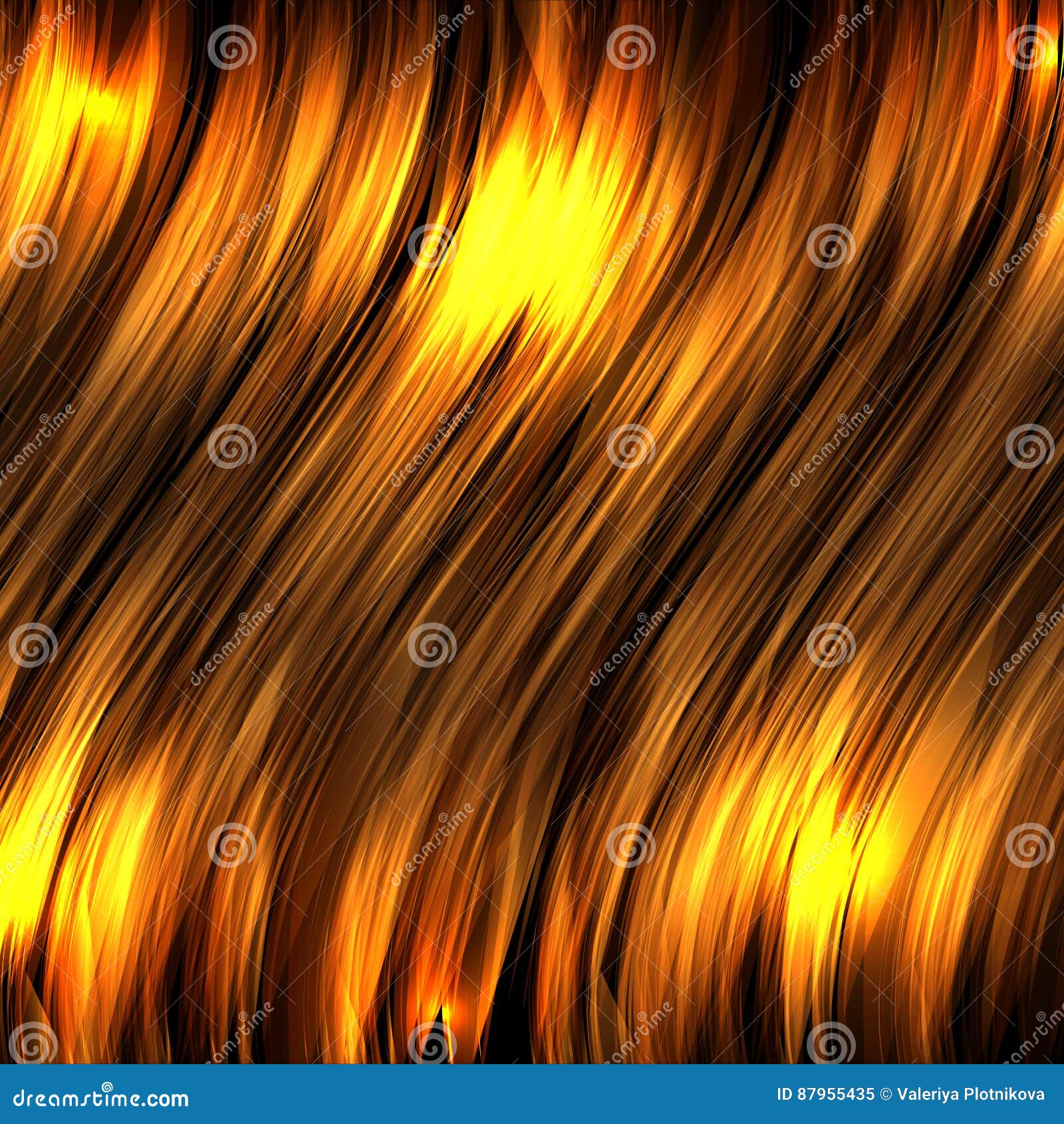 Abstract Background with Gold Luminous Wavy Lines Stock Vector ...