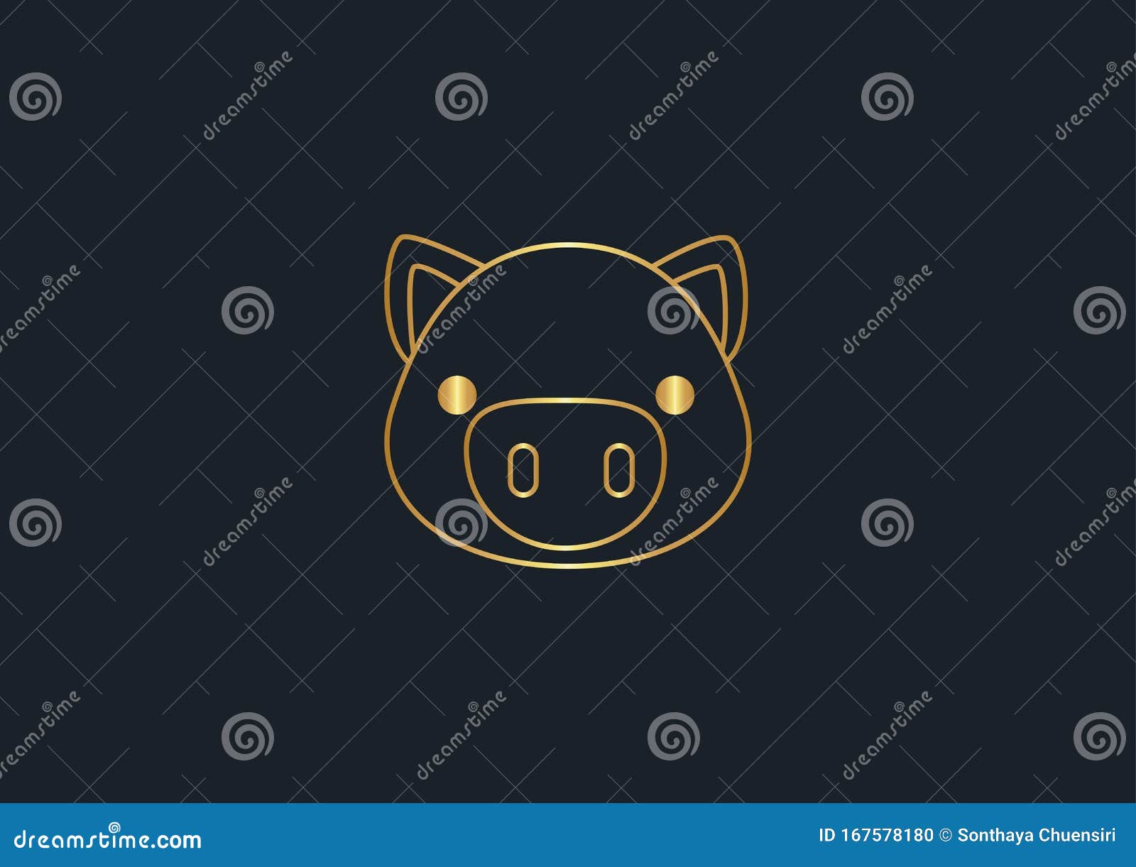 Abstract Background for Gold Pig,vector Illustrations Stock Vector ...