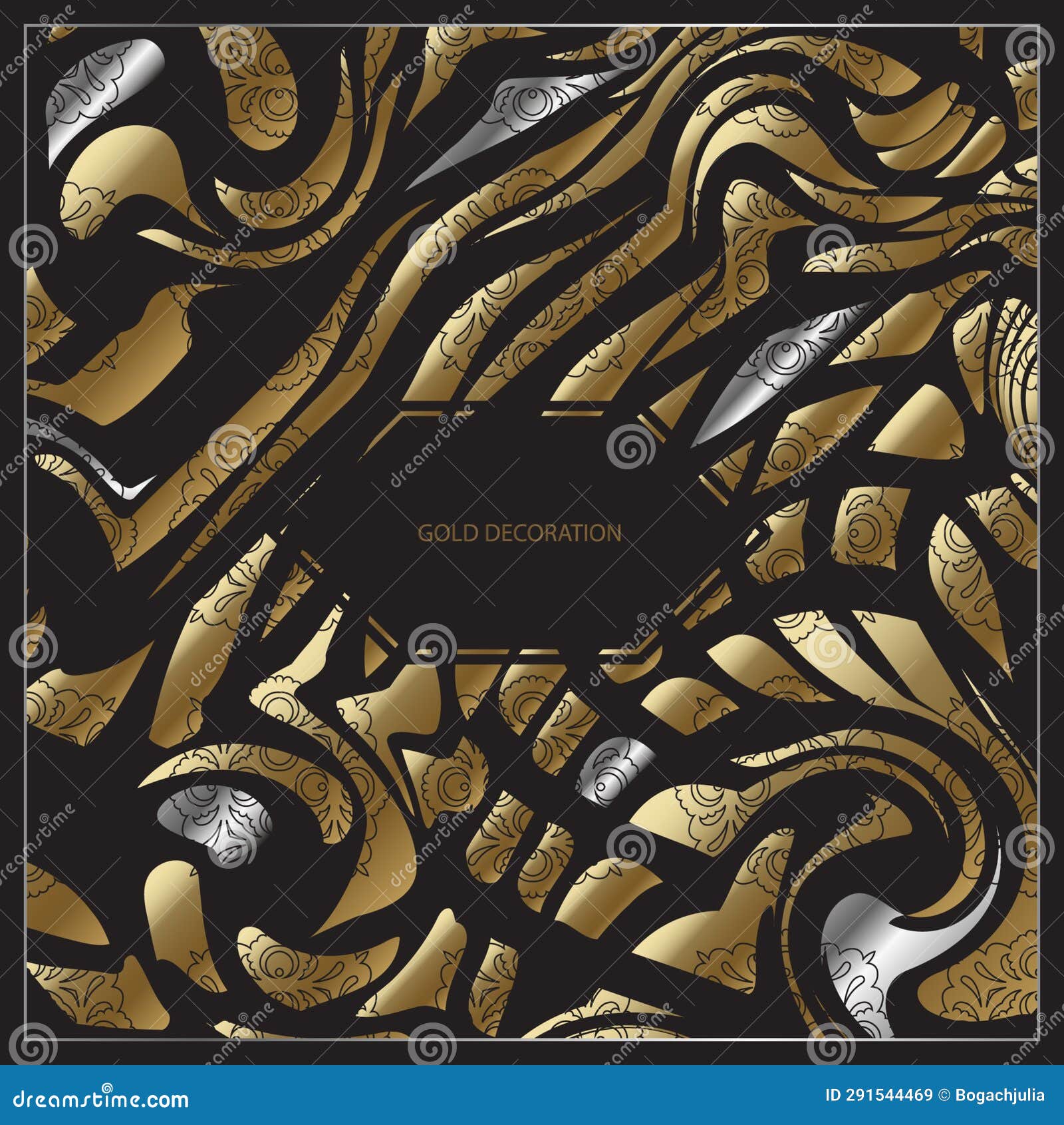 Abstract Background with Gold and Silver Line. Stock Vector ...