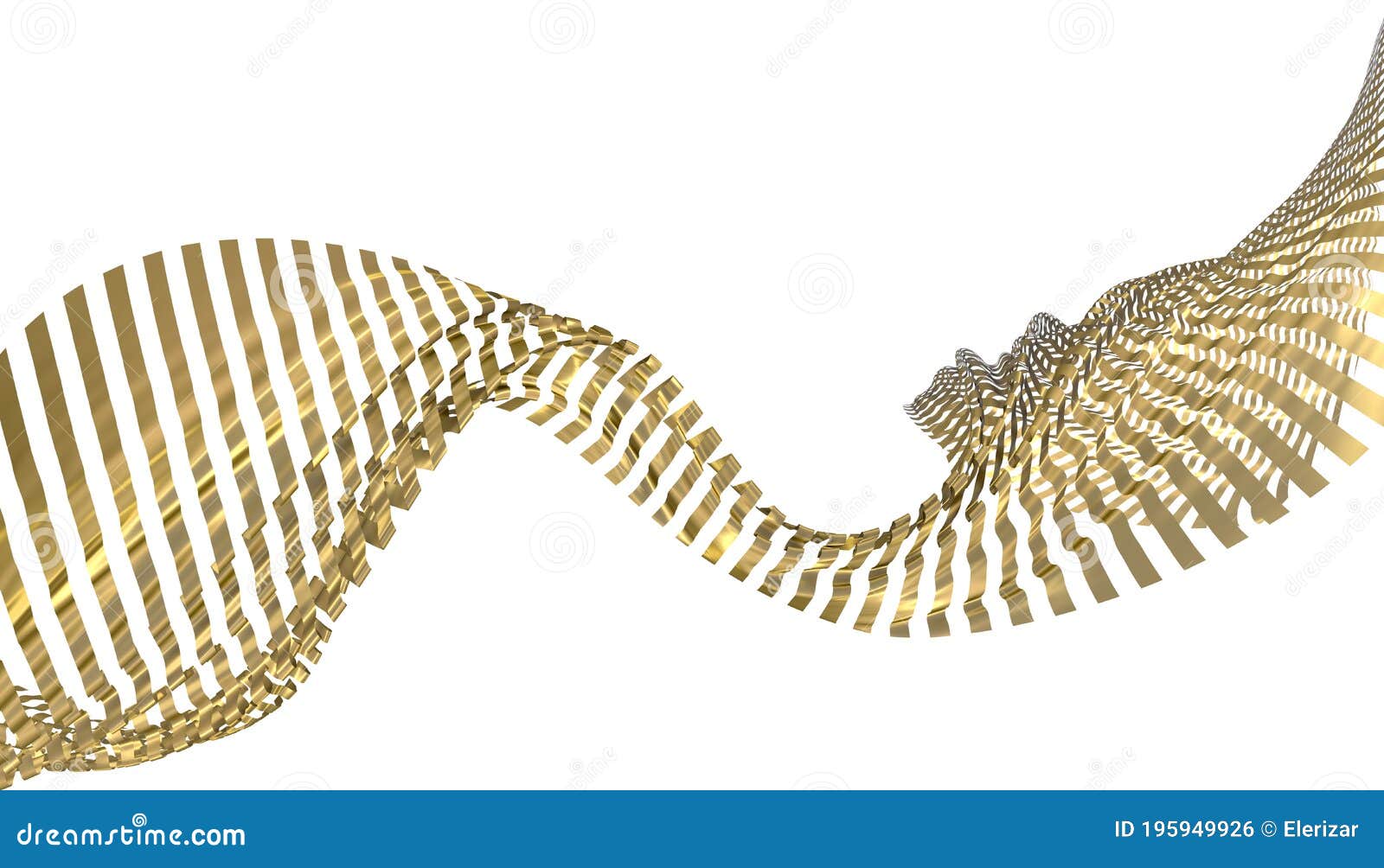 Abstract Background of Gold Wavy Lines. 3d Rendering Image Stock ...