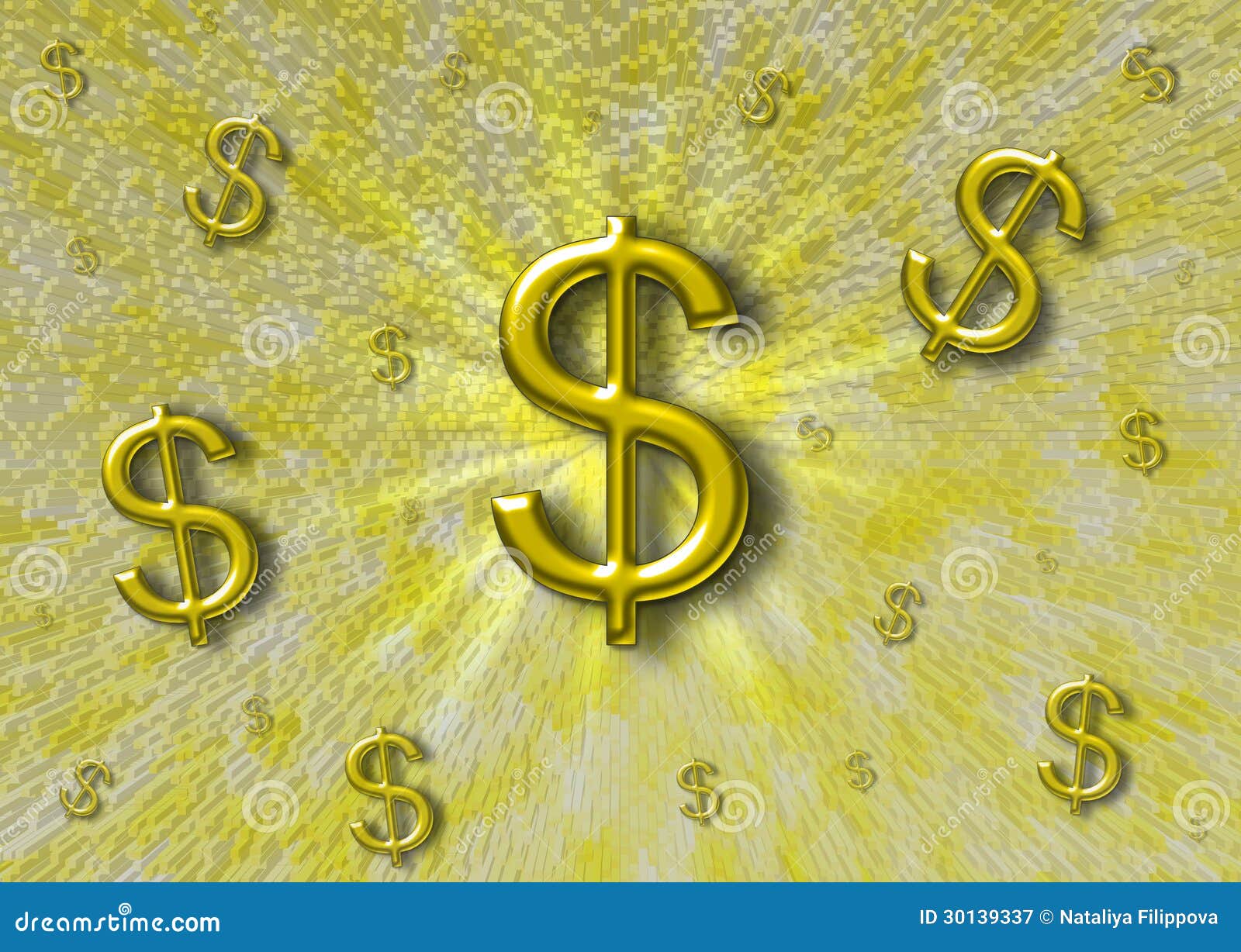 Abstract Background with a Dollar Sign Stock Illustration ...