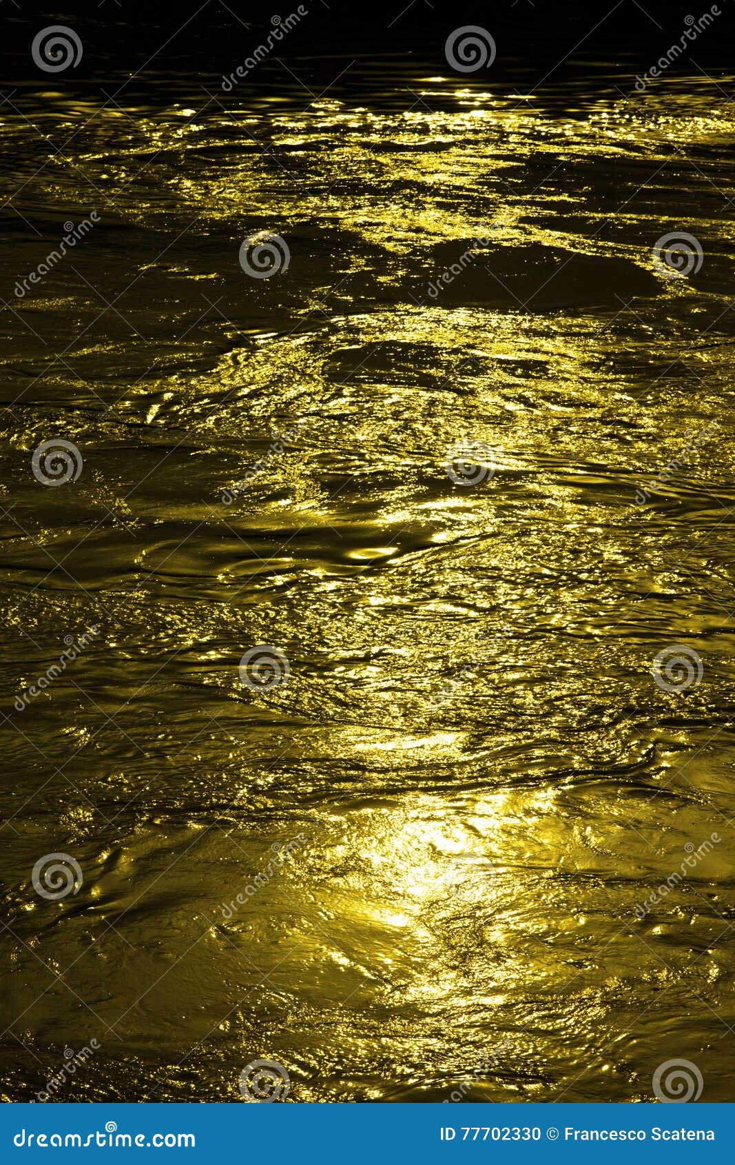 Abstract Background with Golden Flowing Water Stock Photo - Image of ...