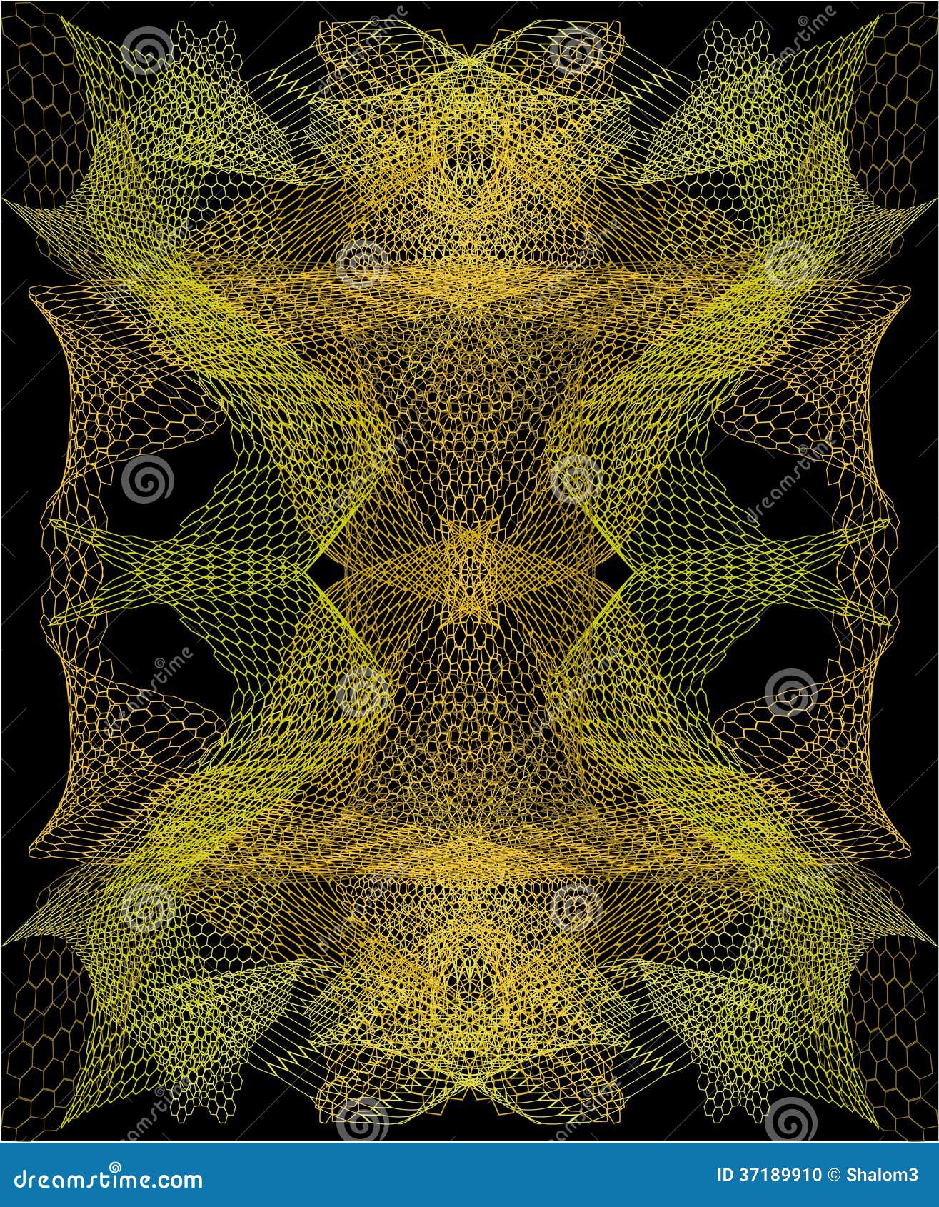 Abstract Background with a Golden Grid Stock Vector - Illustration of ...