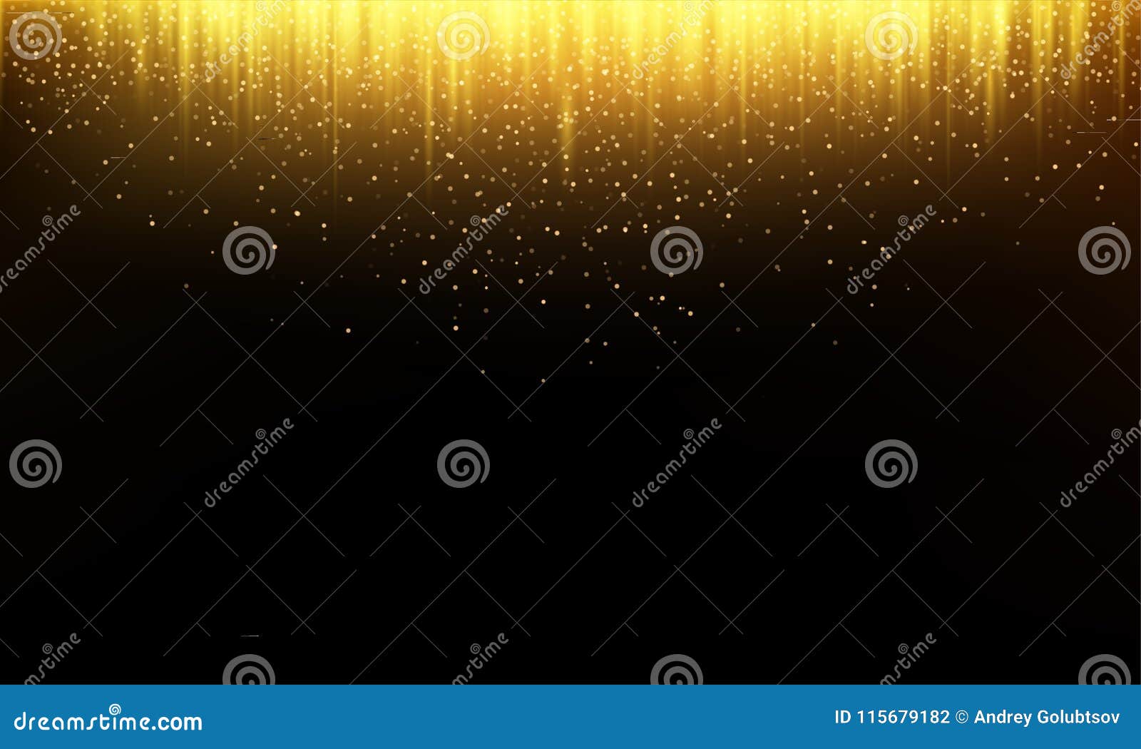 Abstract Background Vector Golden Falling Glitter Stock Vector ...