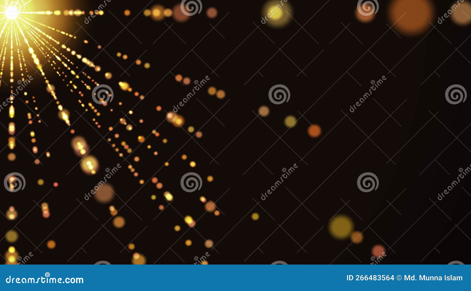 Abstract Background. Golden Sun Rays. Computer Generated . Stock ...