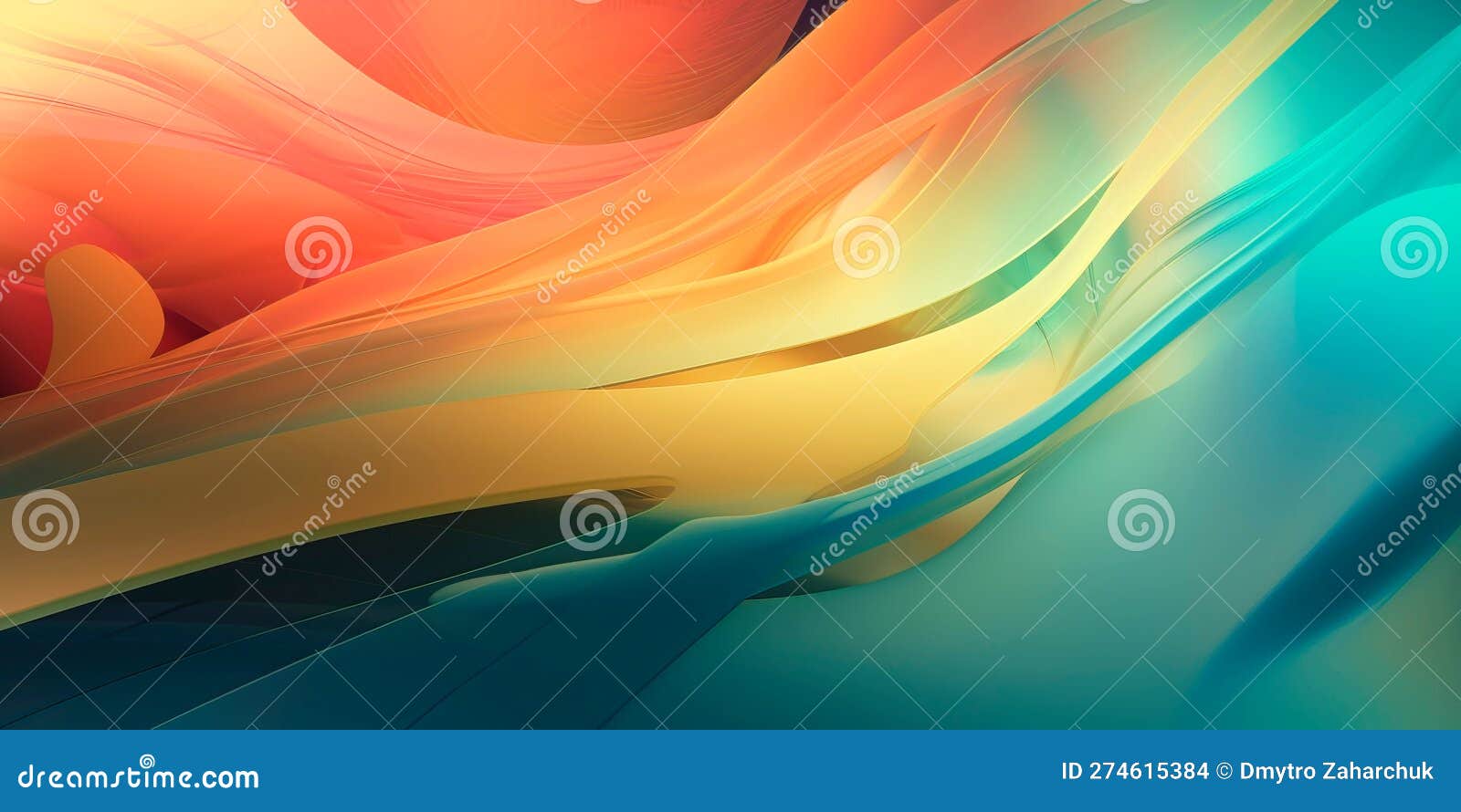 Abstract Background with a Gradient Color Scheme and Flowing Shapes ...