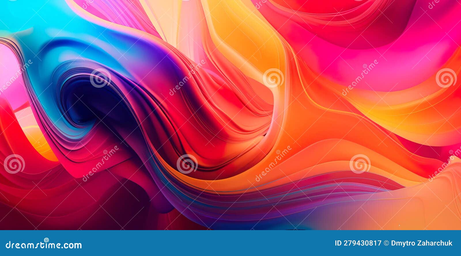 Abstract Background with a Gradient Color Scheme and Flowing Shapes ...