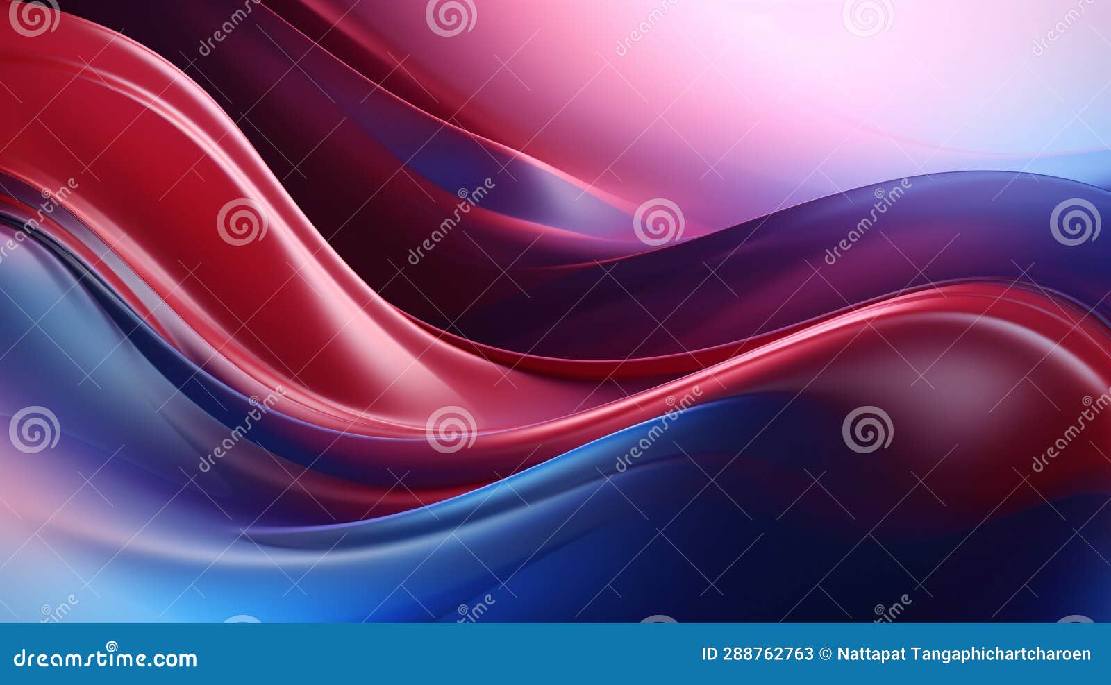 Abstract Background, Gradient, Liquid Wave, Red and Blue, Generated AI ...