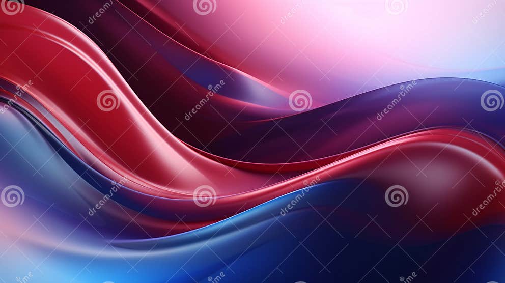 Abstract Background, Gradient, Liquid Wave, Red and Blue, Generated AI ...