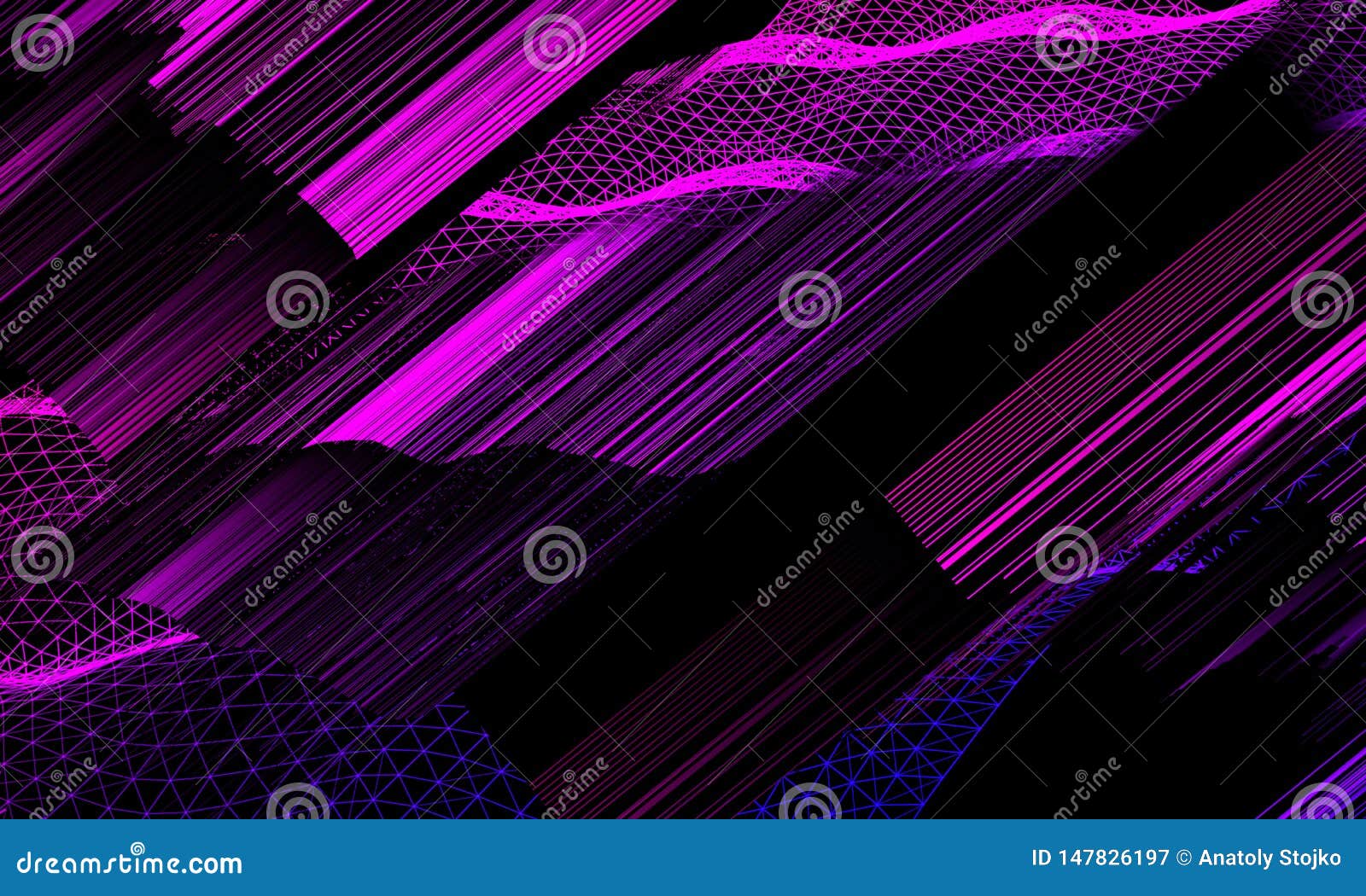 Abstract Background with Gradient Polygonal Grid and Lines Stock ...
