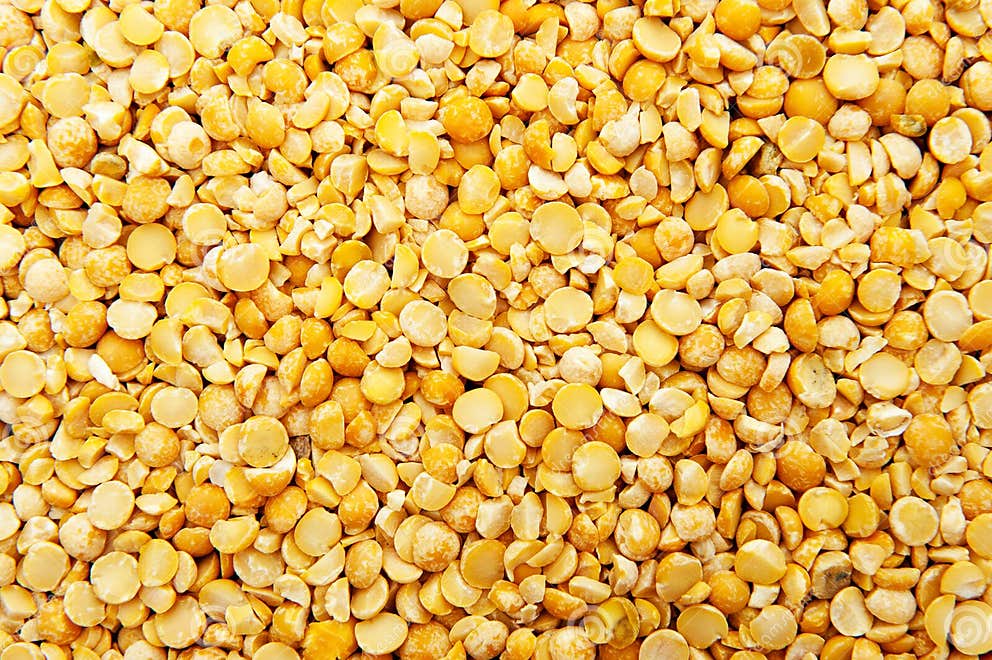 Abstract Background with Grains of Split Dried Yellow Peas Stock Image ...