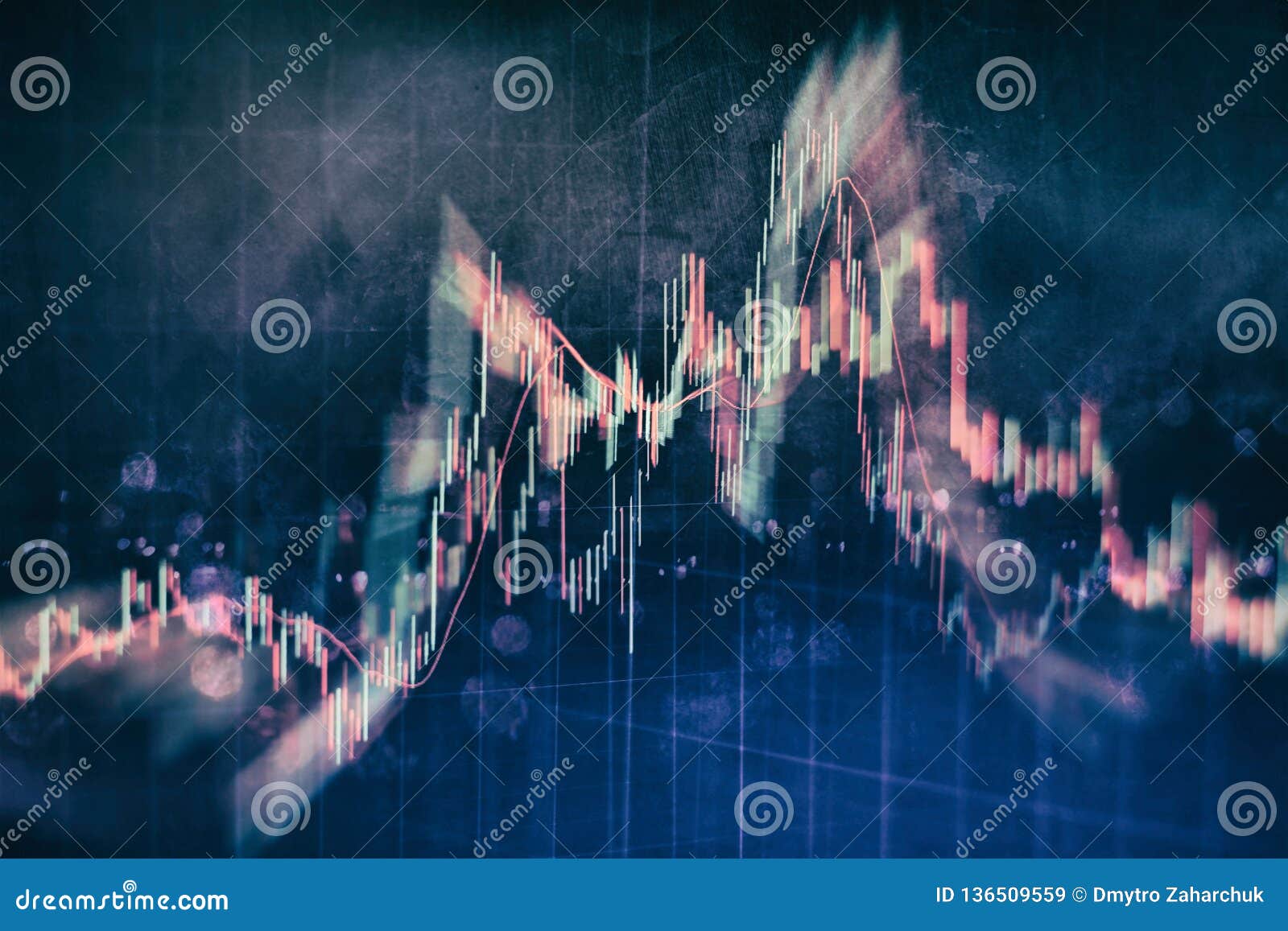 Abstract Background with Graph Chart Finance. Business Concept Stock ...