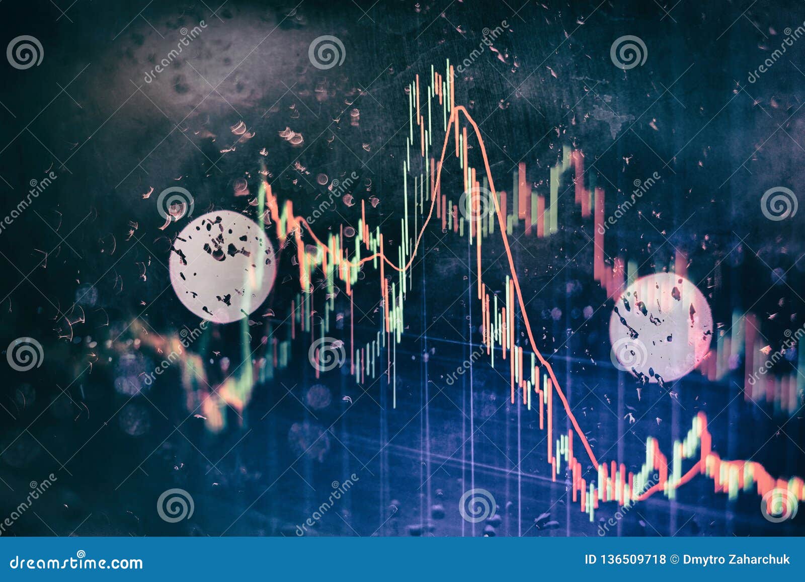 Abstract Background with Graph Chart Finance. Business Concept Stock ...