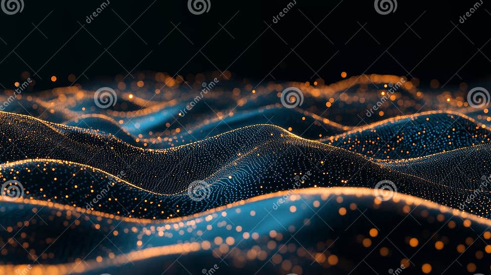 Abstract Background with Graph Made of Dots. Finance Graph with Details ...