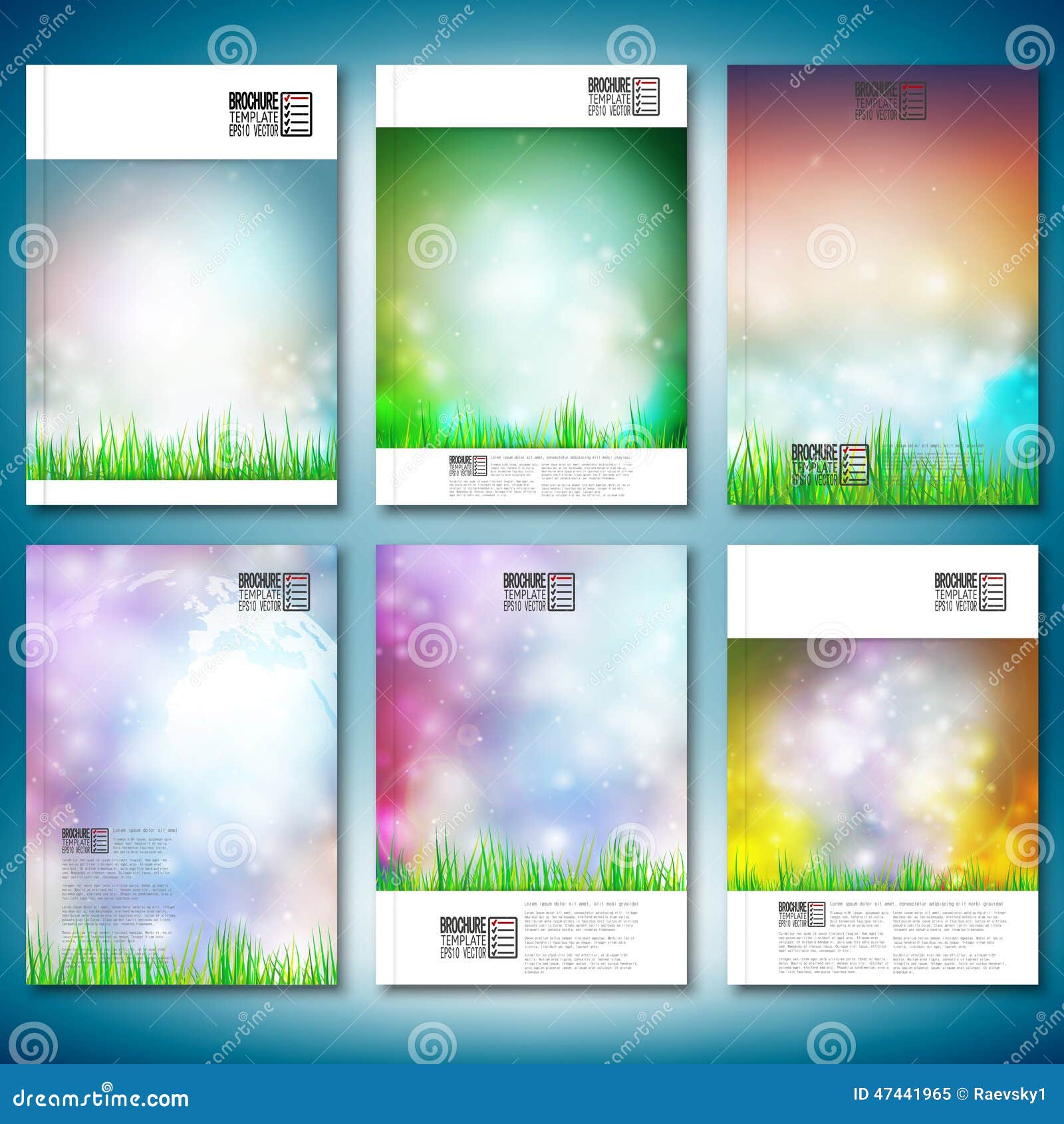 Abstract Background with Grass. Brochure, Flyer or Stock Vector ...