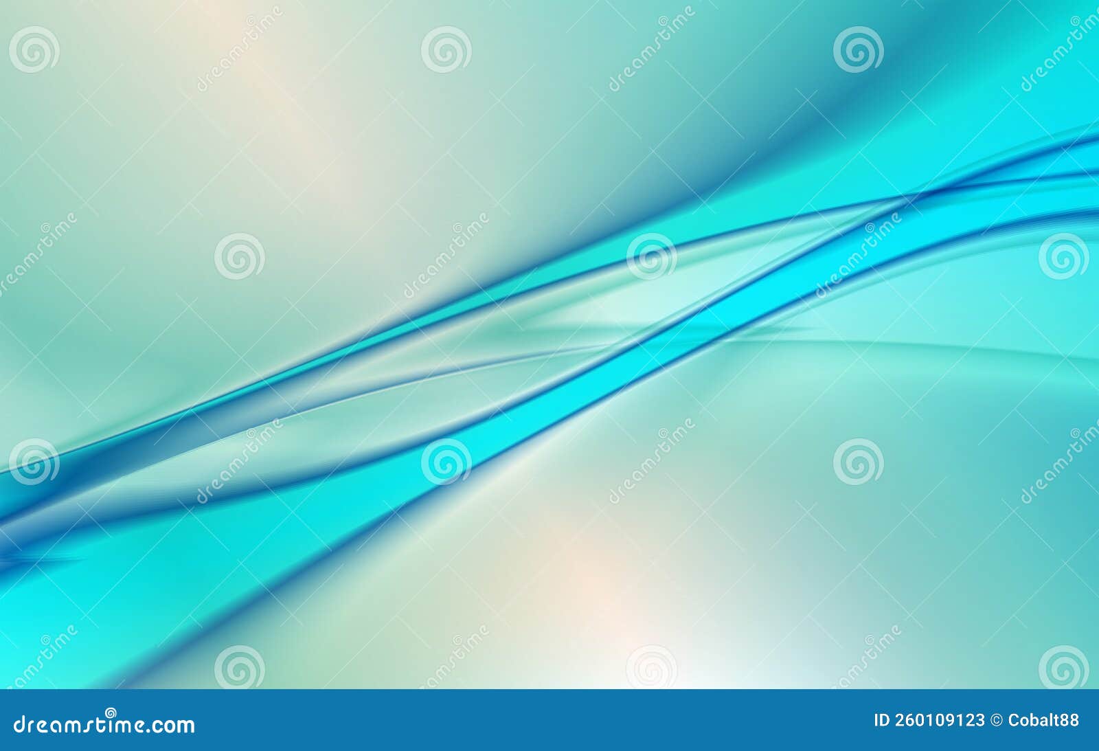 Abstract Background Green Blue Fantasy Lines on White Stock Vector ...