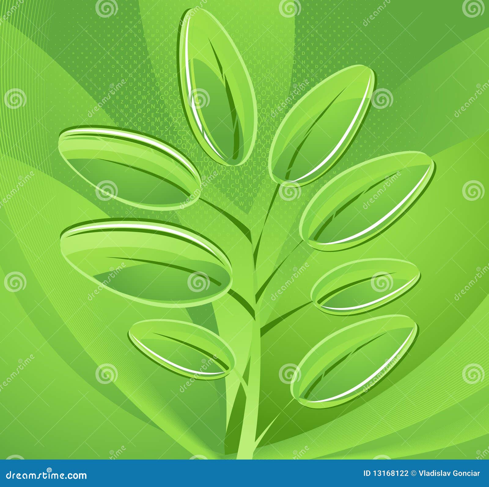 Abstract Background. Green Leaves. Stock Vector - Illustration of ...