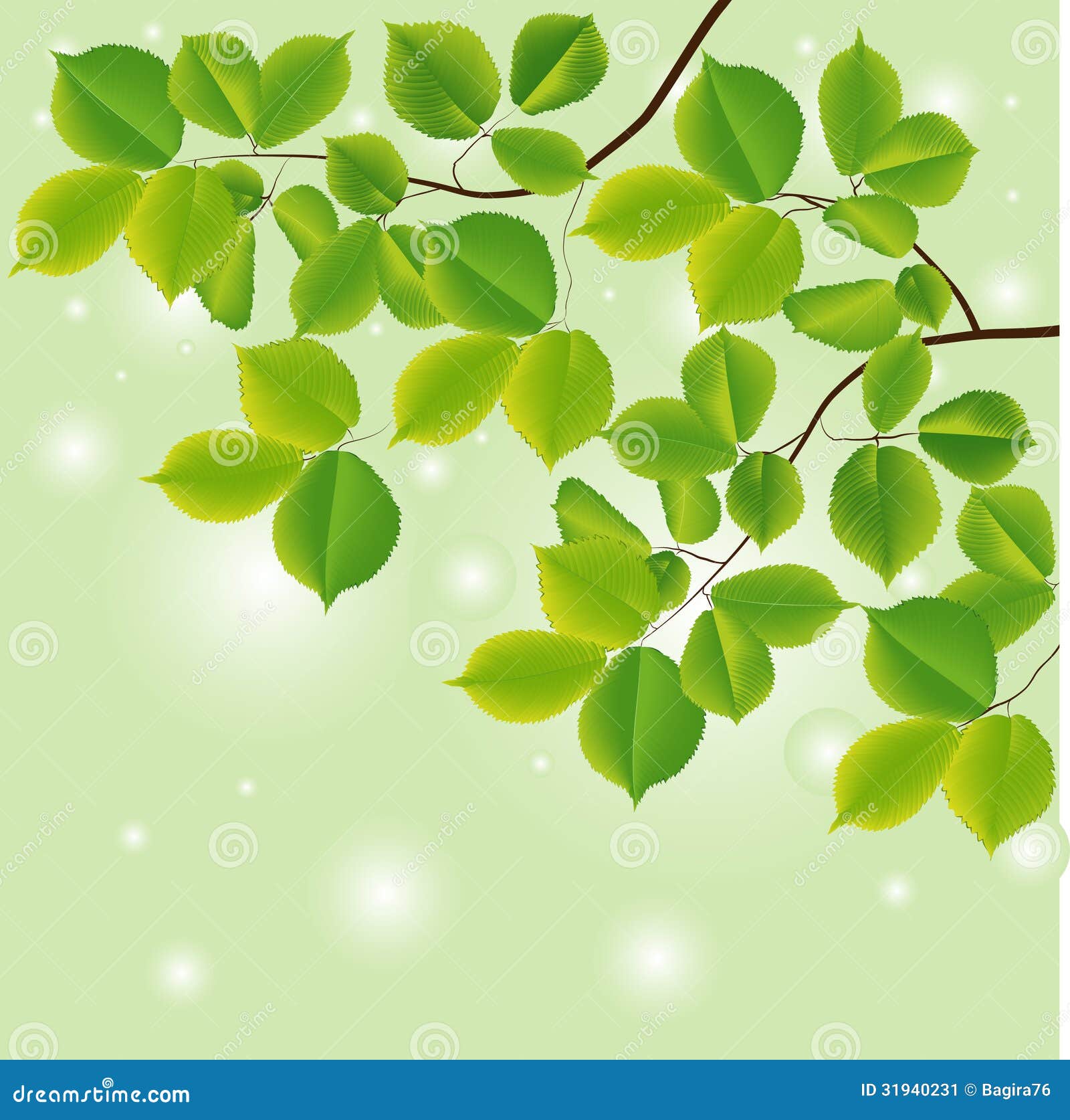 Abstract Background with Green Leaves. Stock Vector - Illustration of ...