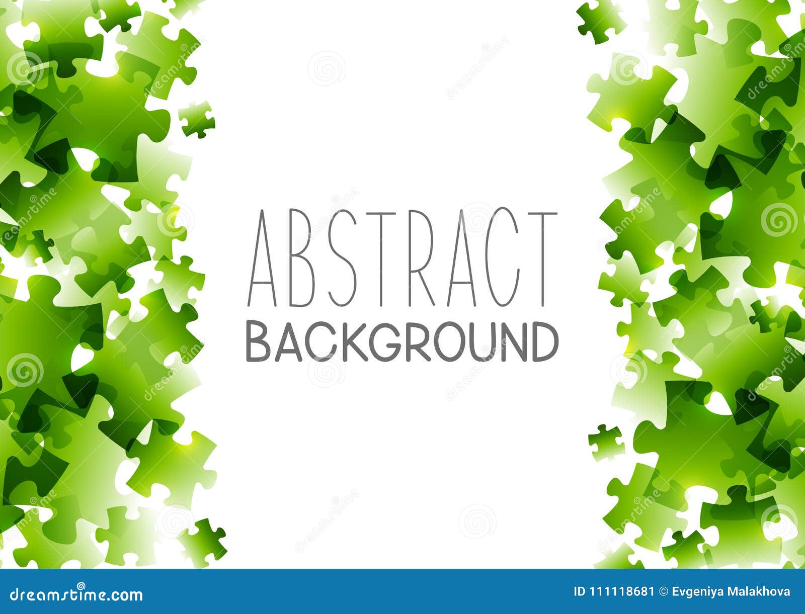 Abstract Background with Green Puzzle Elements Stock Vector ...