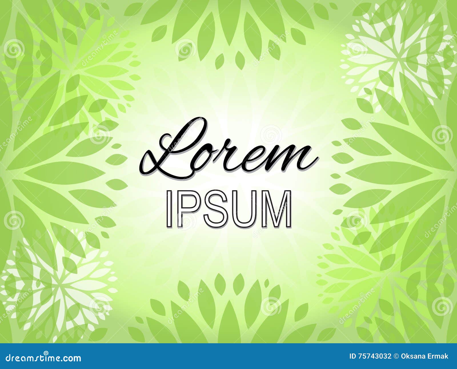 Abstract Background with Green Sheet Stock Vector - Illustration of ...