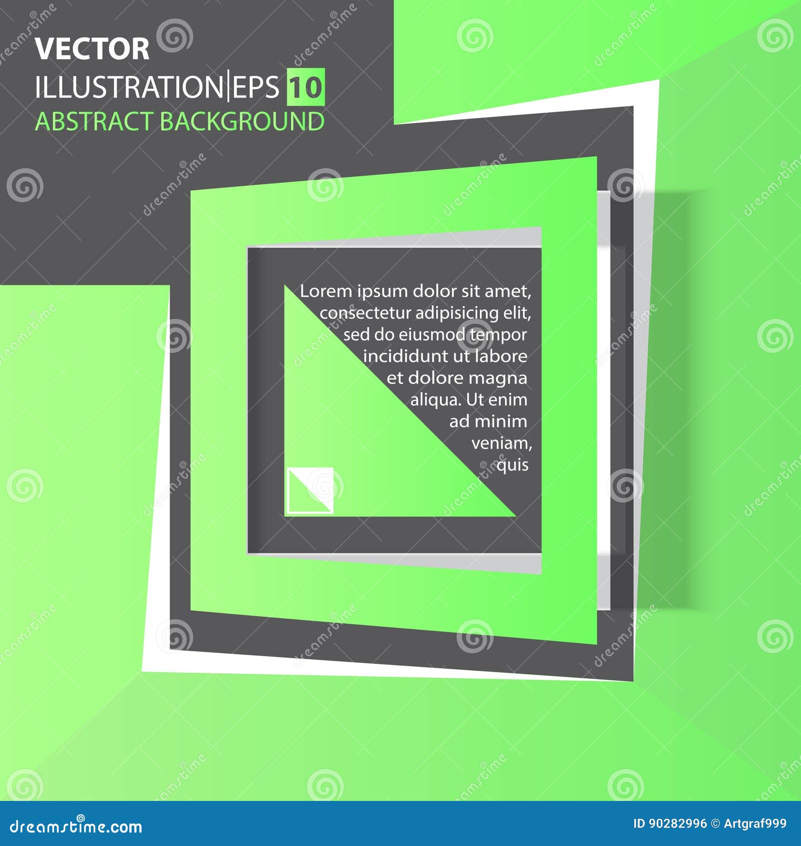 Abstract Background Green Square Stock Illustration - Illustration of ...