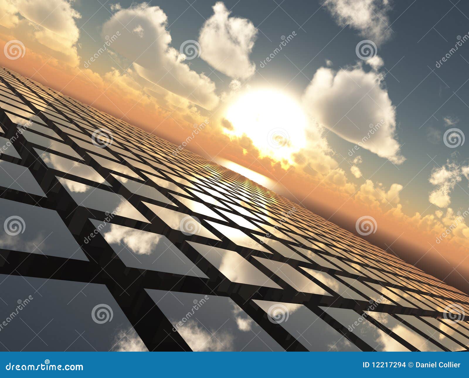 Abstract Background Grid Horizon Stock Illustration - Illustration of ...