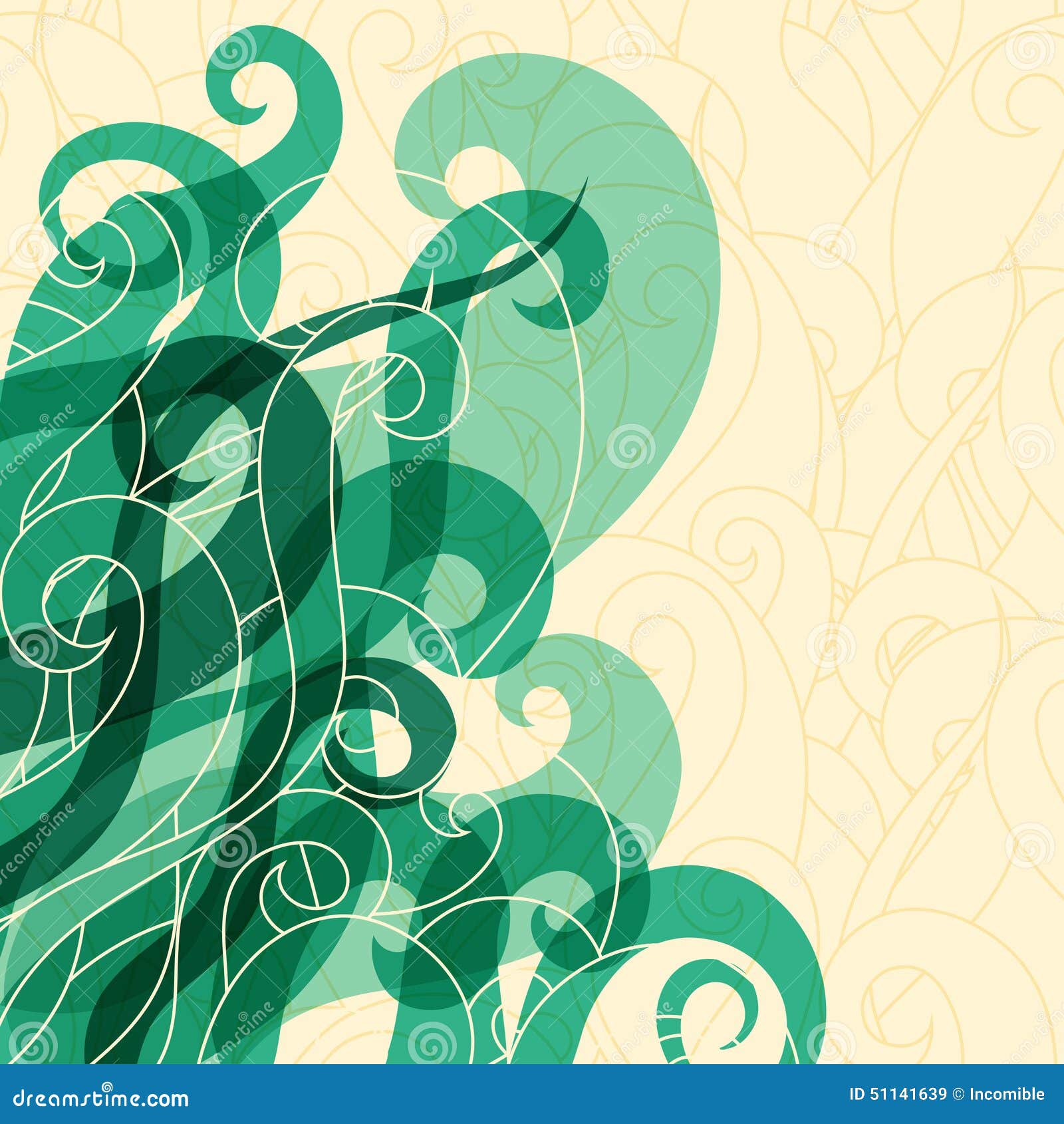 Abstract Background Hair Curls and Waves Stock Vector - Illustration of ...