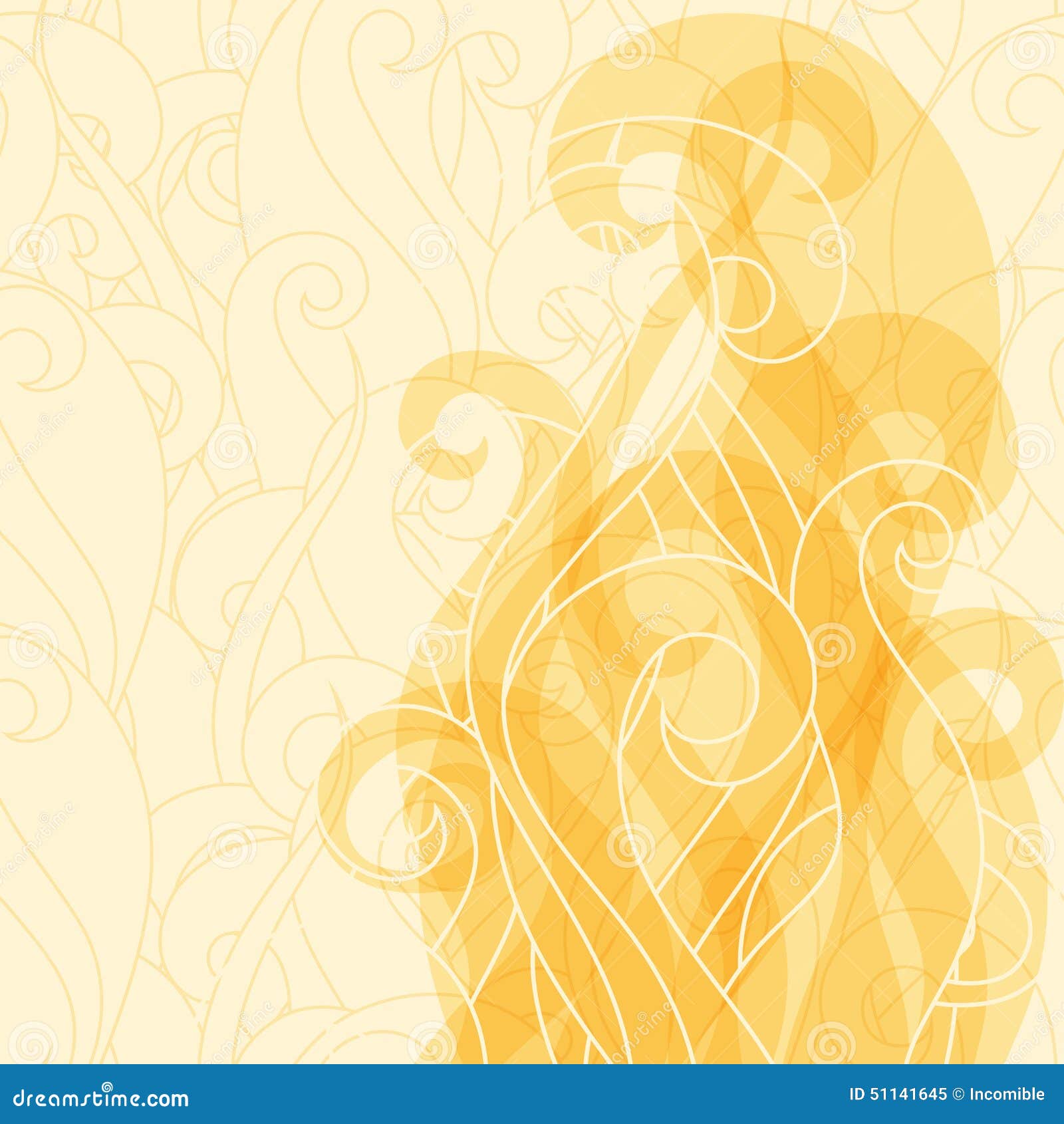 Abstract Background Hair Curls and Waves Stock Vector - Illustration of ...