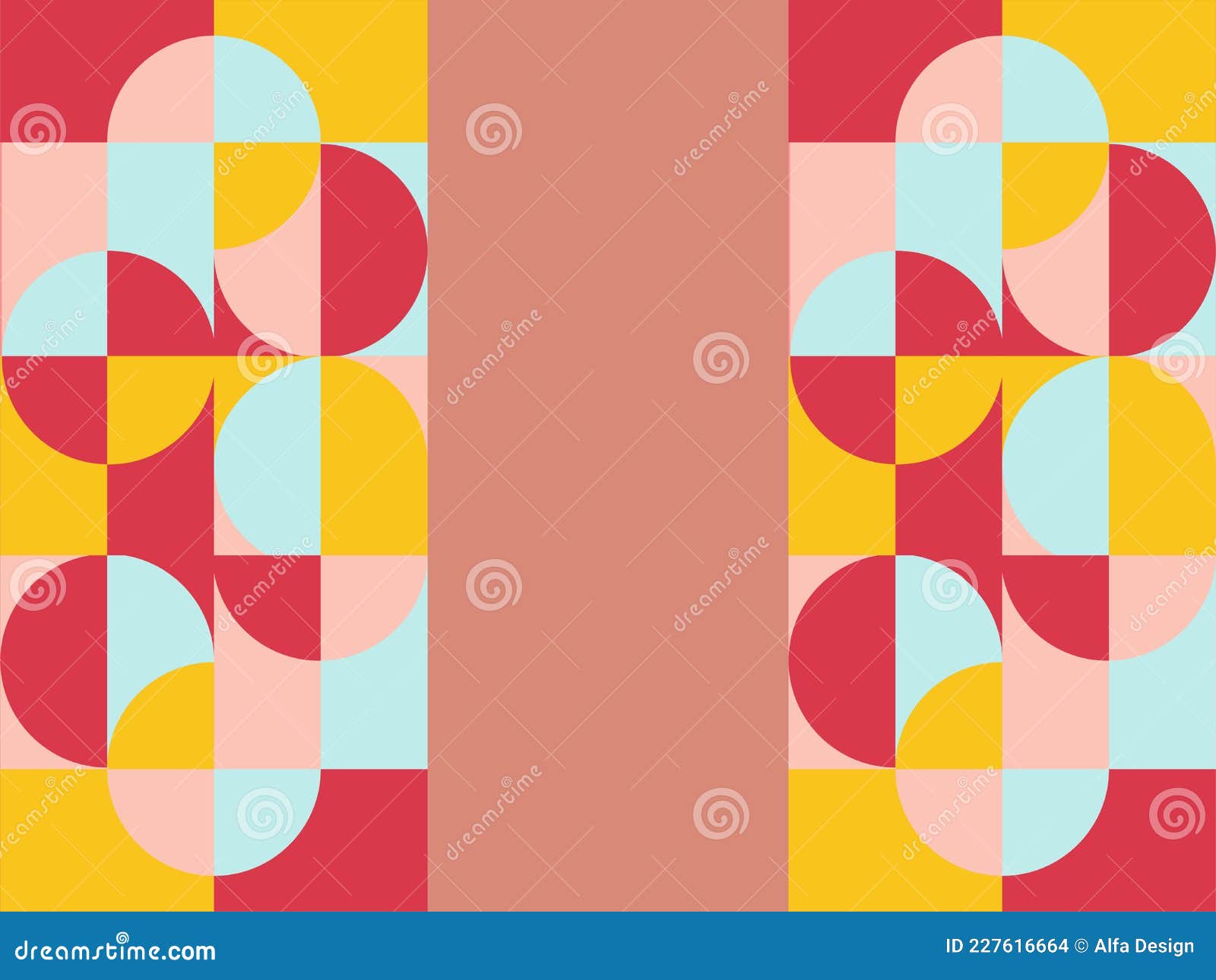 Abstract Background with Half Circle Square Line Dot Wave Geometric ...