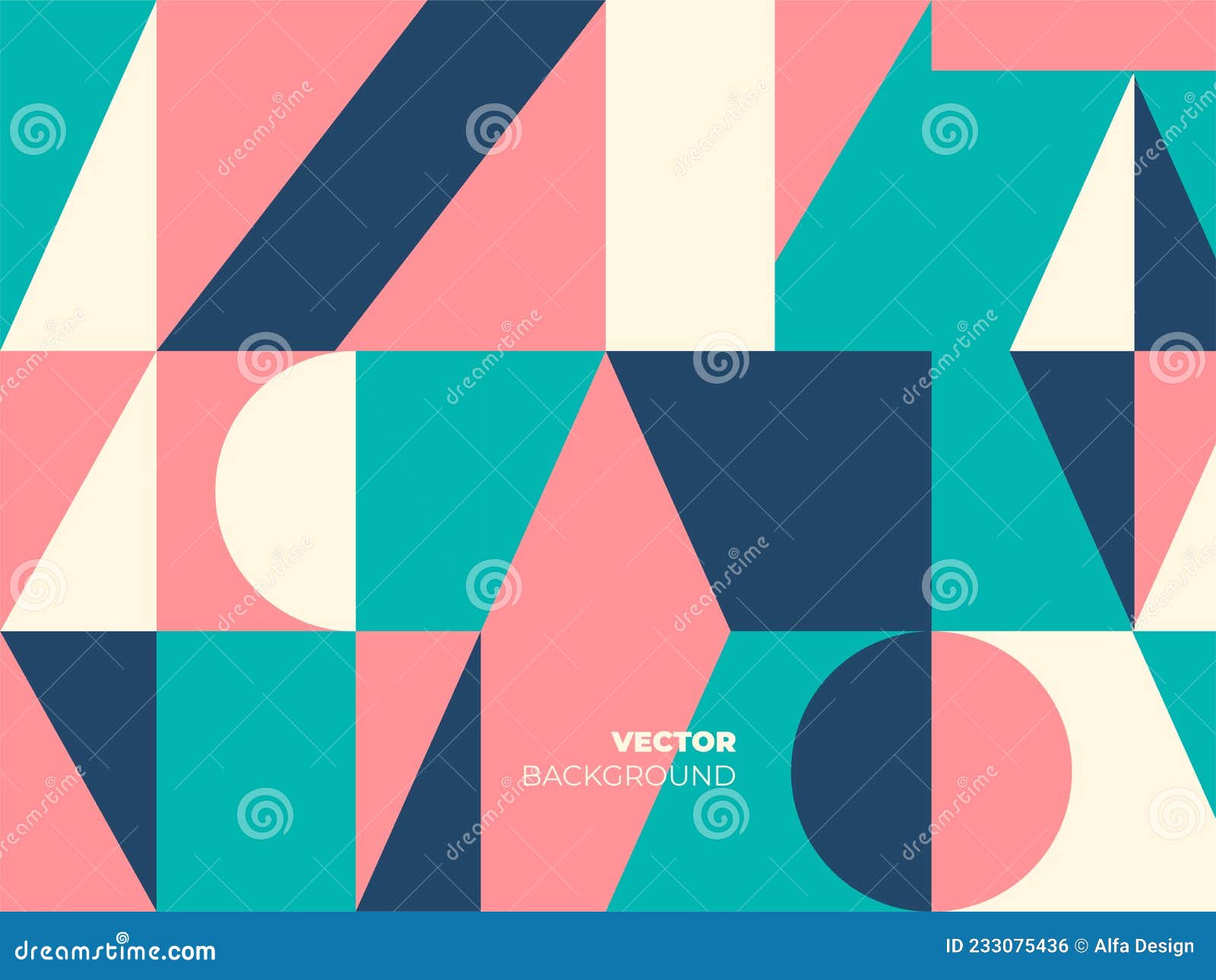 Abstract Background with Half Circle Square Line Dot Wave Geometric ...