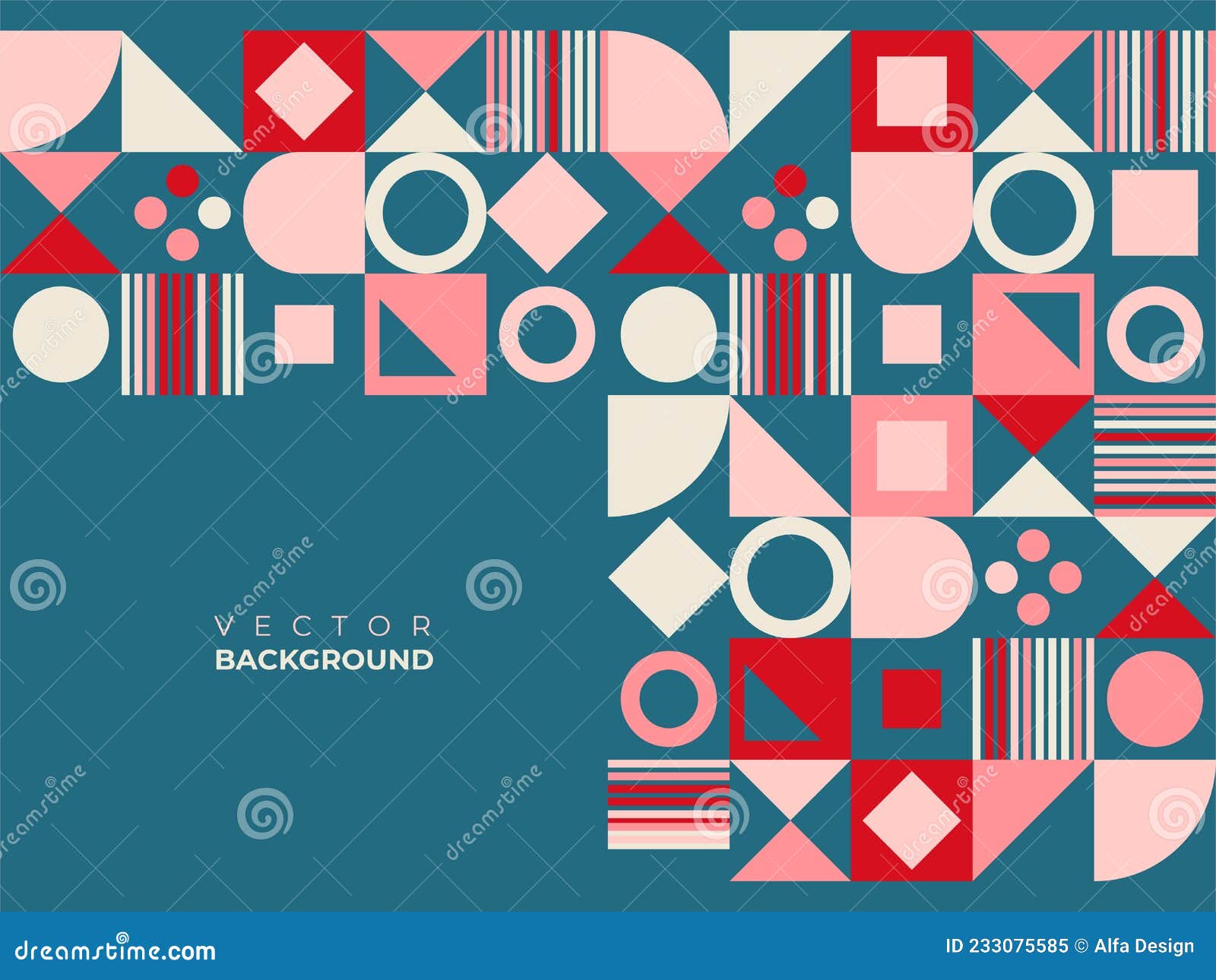 Abstract Background with Half Circle Square Line Dot Wave Geometric ...