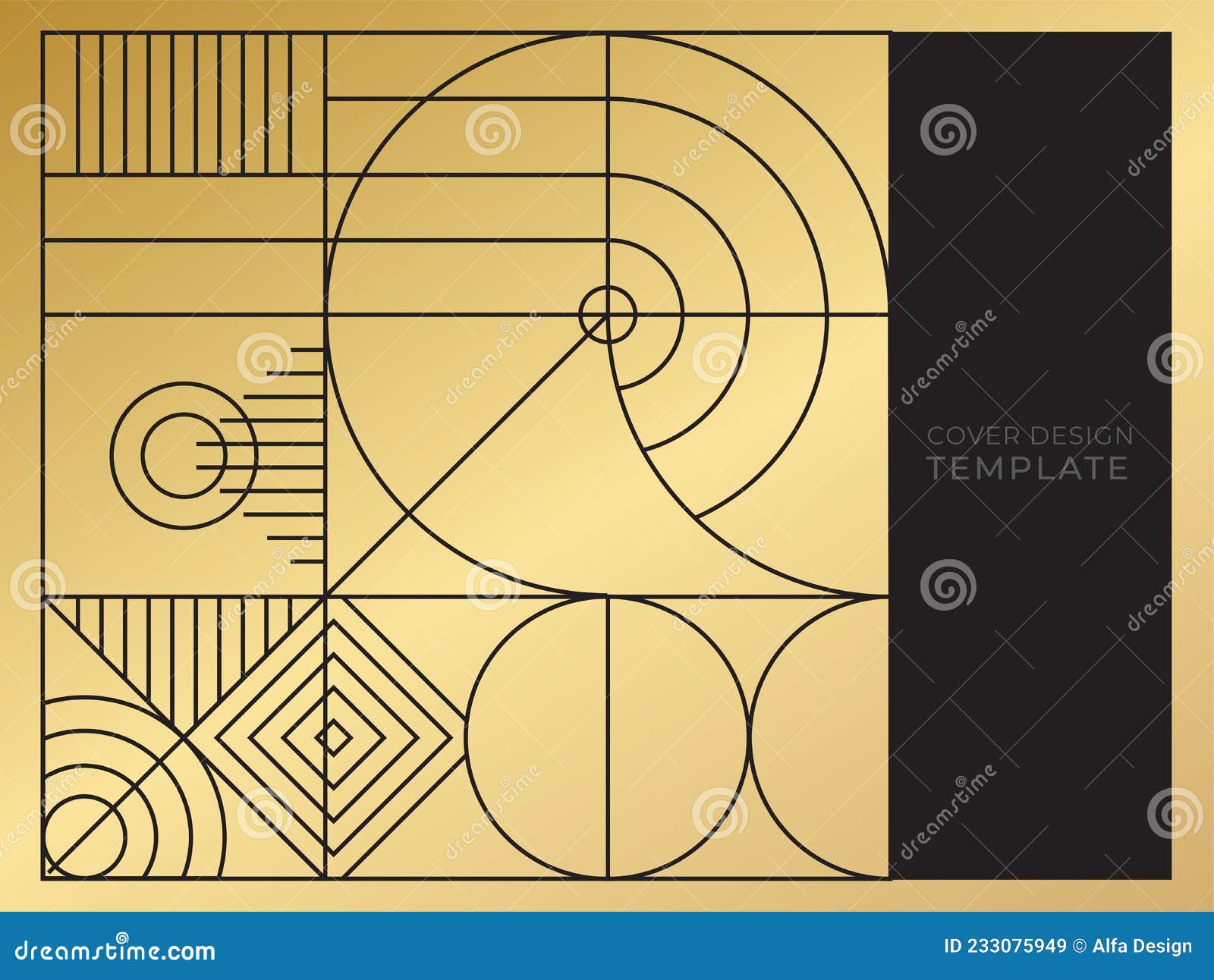 Abstract Background with Half Circle Square Line Dot Wave Geometric ...