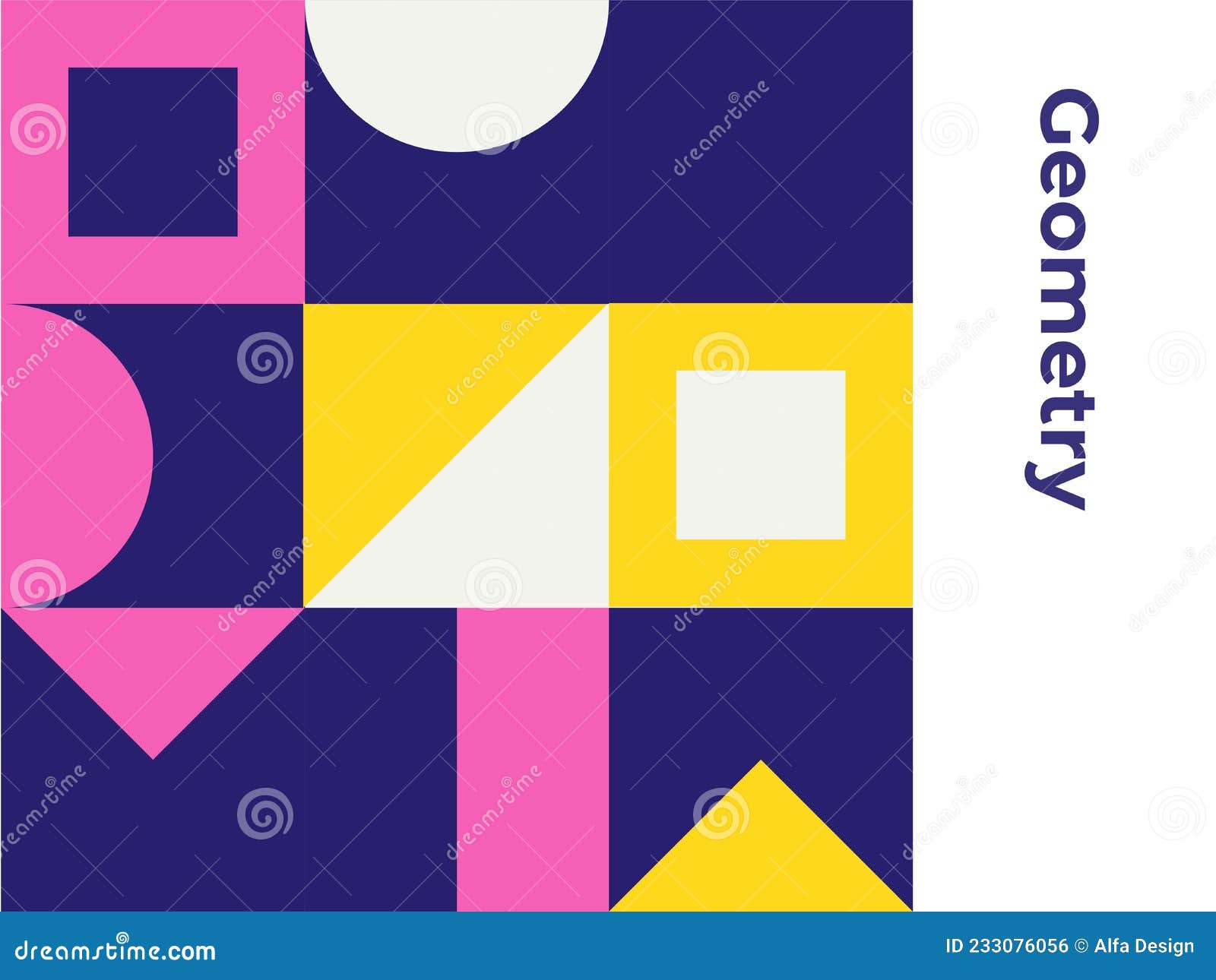 Abstract Background with Half Circle Square Line Dot Wave Geometric ...