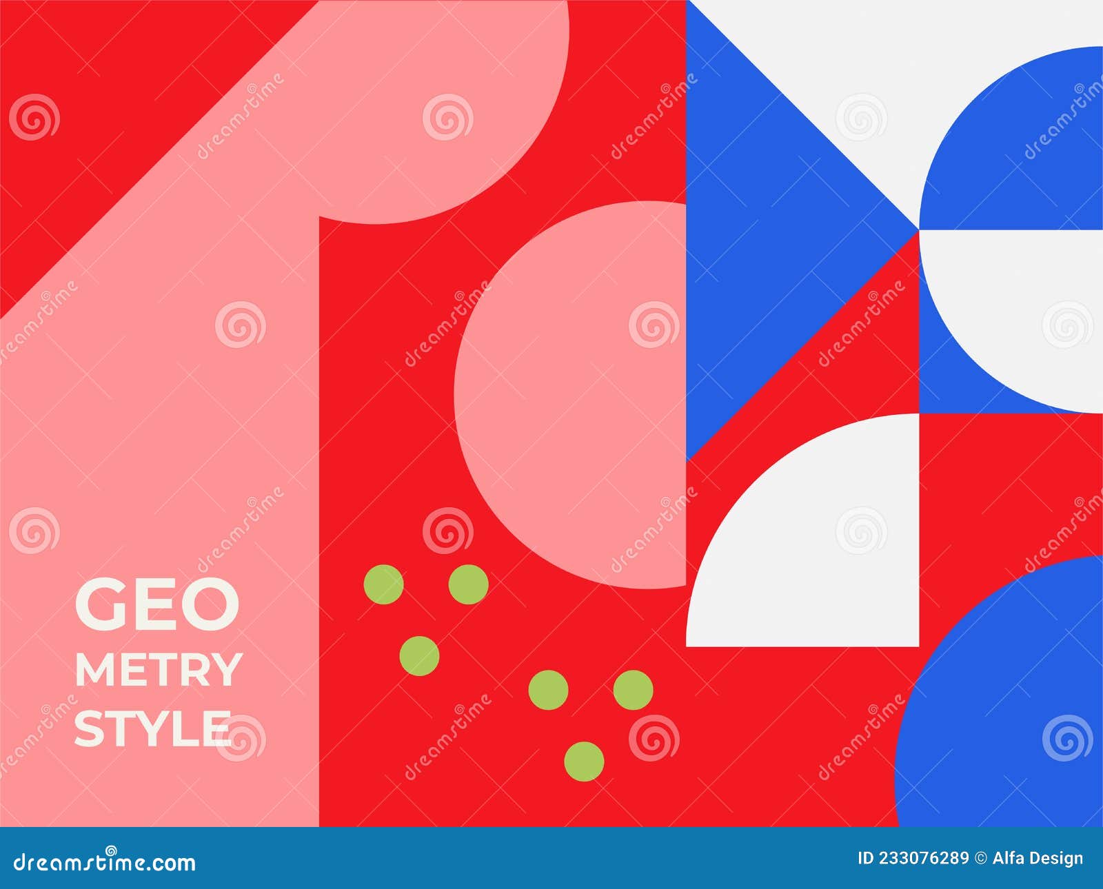 Abstract Background with Half Circle Square Line Dot Wave Geometric ...