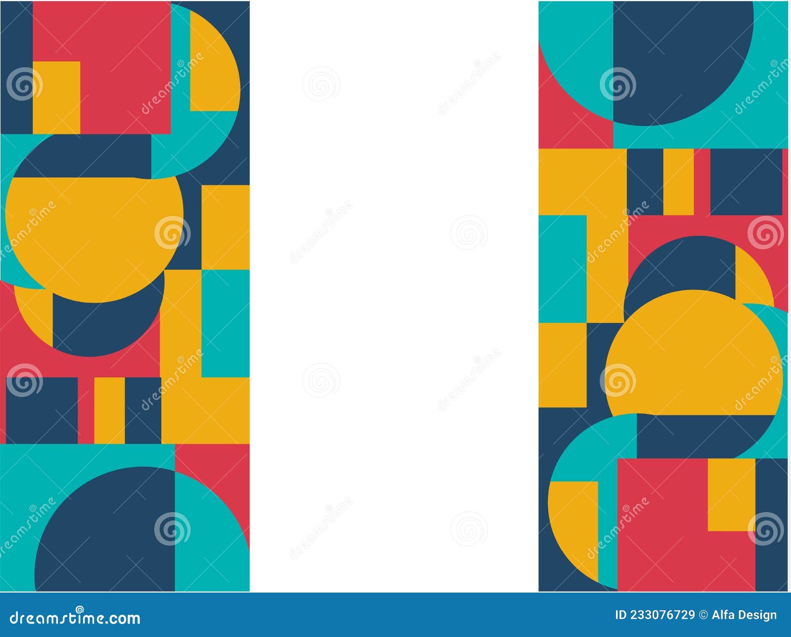 Abstract Background with Half Circle Square Line Dot Wave Geometric ...
