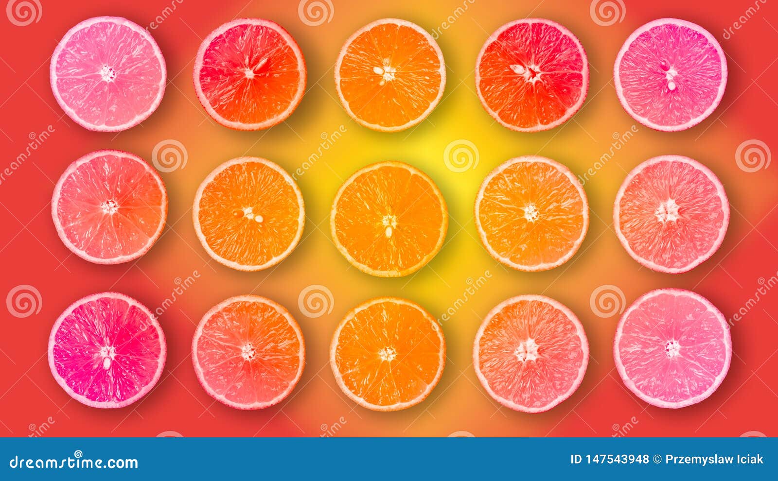 Abstract Background of Half Cut Organic Oranges in Row Stock Photo ...