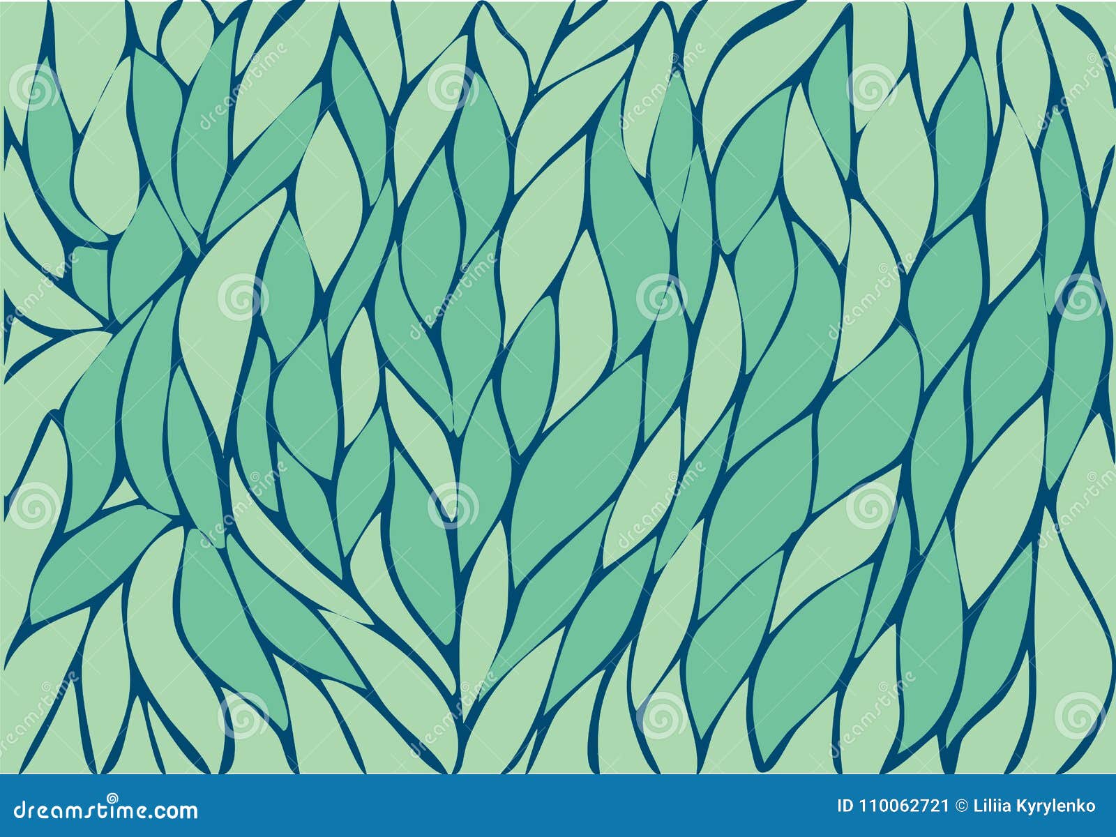 Abstract Background Hands Drawn. Chaotic Waves Stock Vector ...