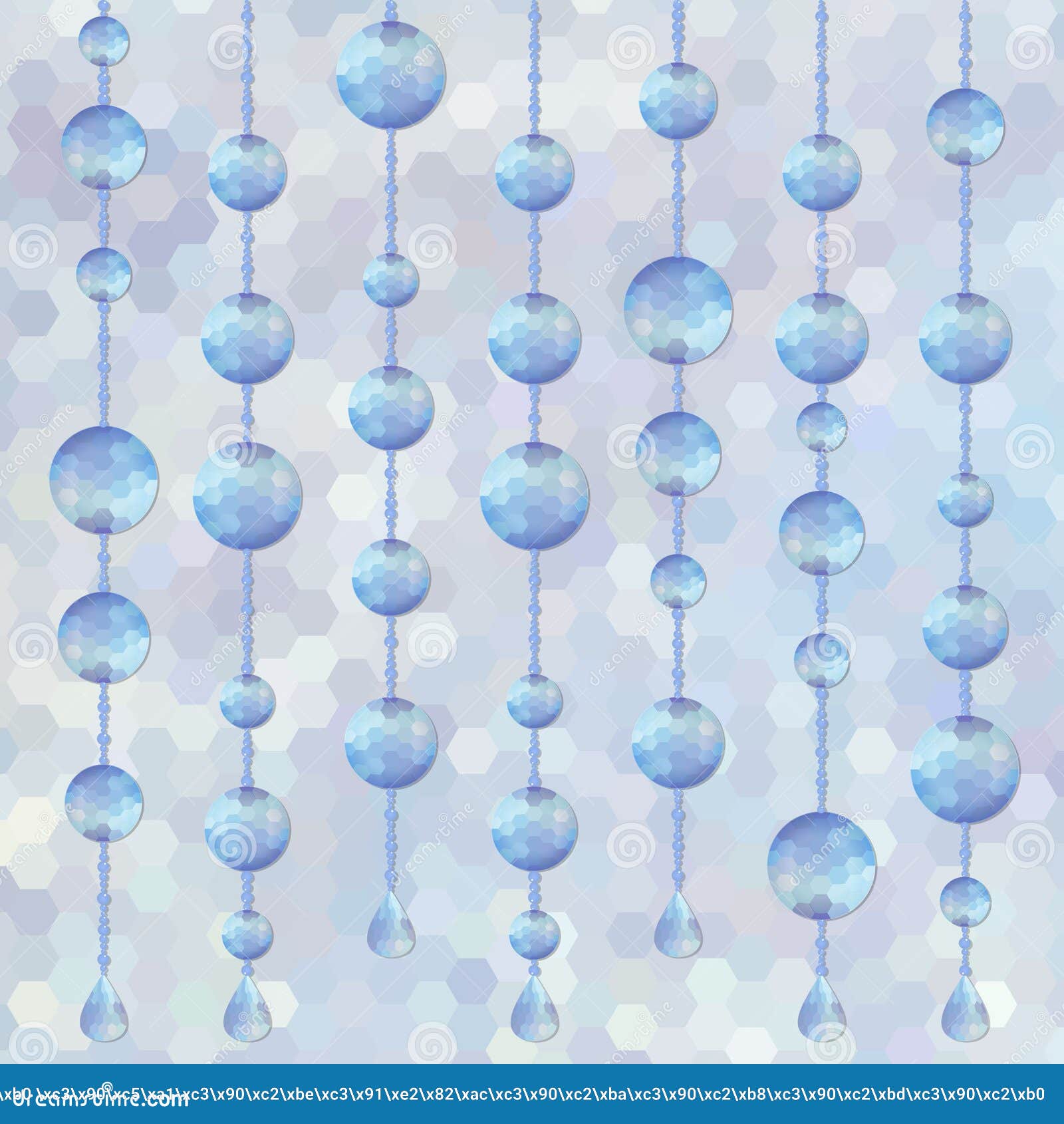 Abstract Background of Hanging Beads, Pearl Beads, Stock Vector ...