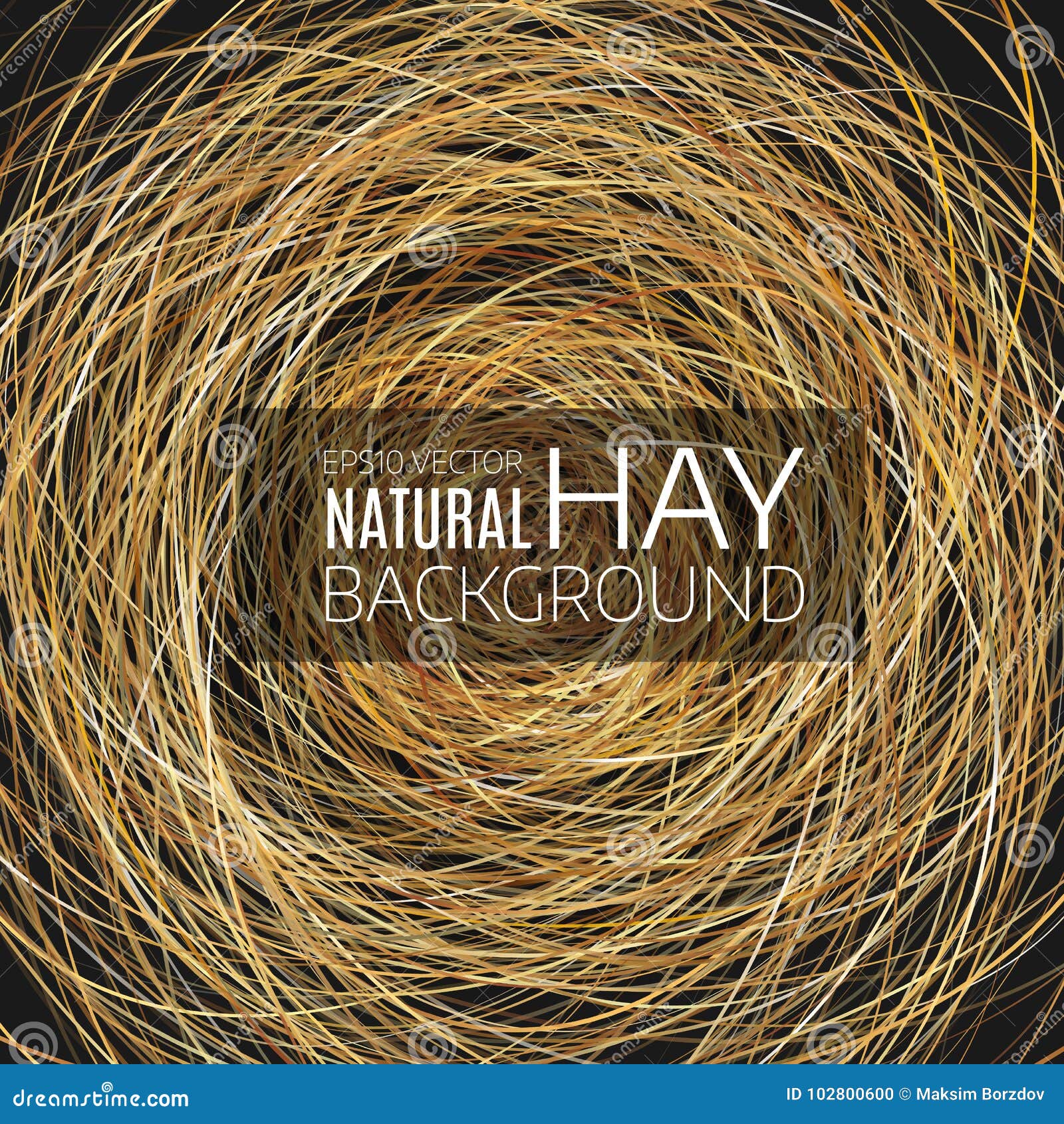Abstract Background Hay Nest. Natural Background Stock Vector ...