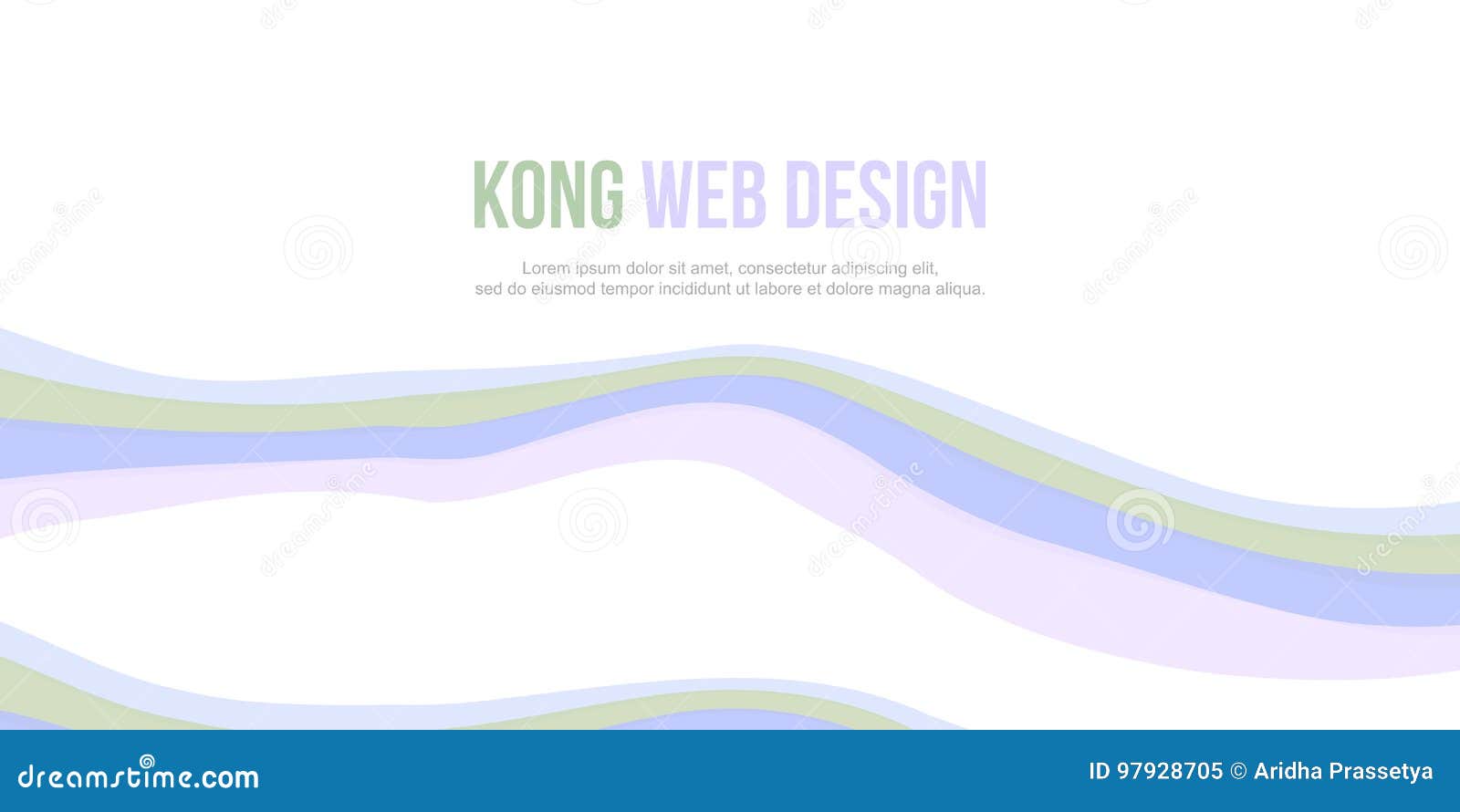 Abstract Background Header Website with Wave Design Stock Vector ...