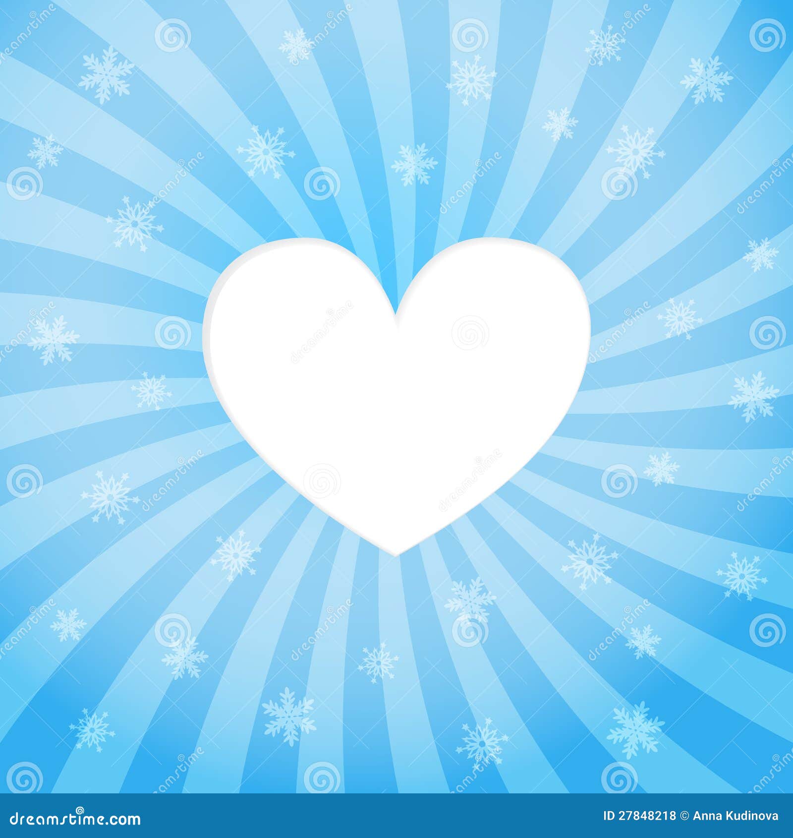Abstract Background. Heart with Snow Stock Vector - Illustration of ...