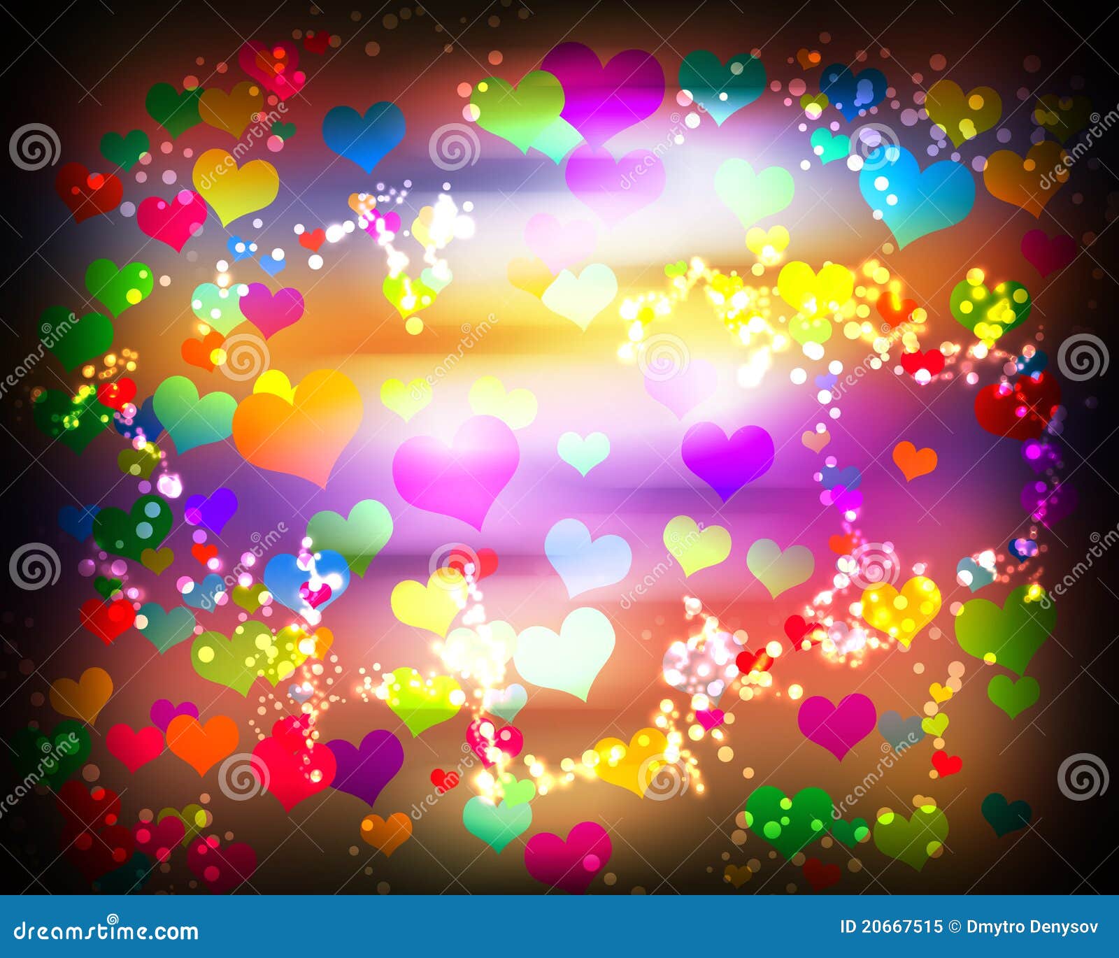Abstract Background with Hearts Stock Illustration - Illustration of ...