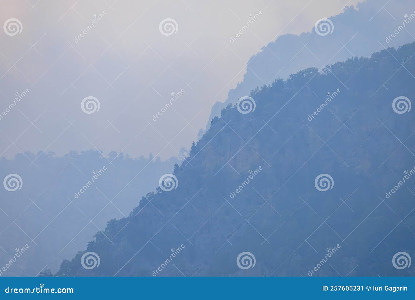 Abstract Background of Heavy Fog in the Mountains Stock Image - Image ...