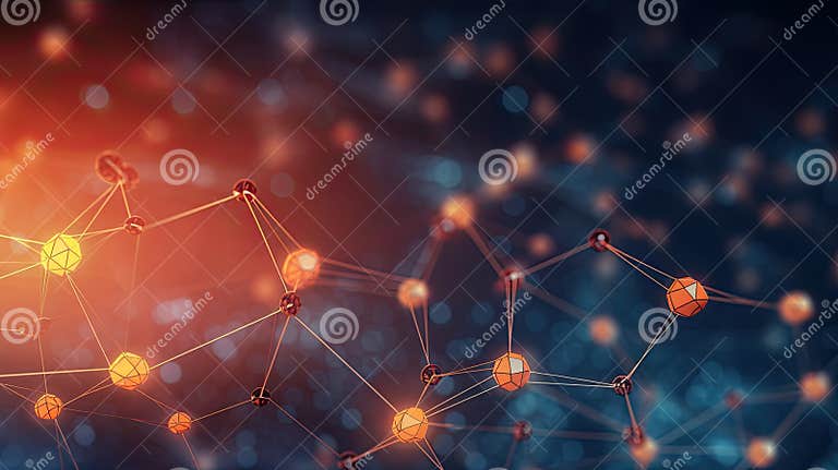 An Abstract Background with a Hexagon Network, Showcasing the ...