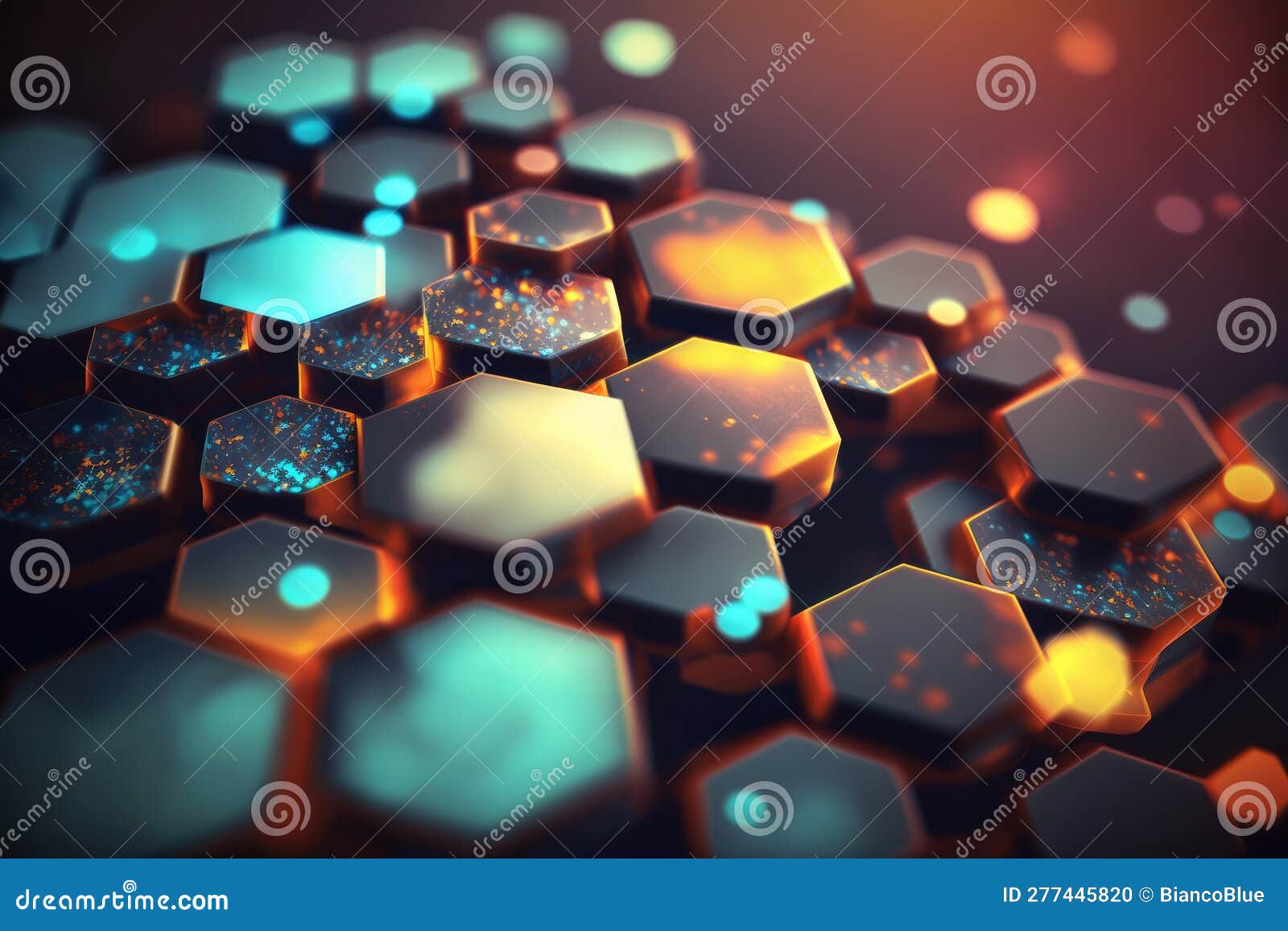 Abstract Background of Hexagonal Data Grid Pattern for Wallpaper and ...