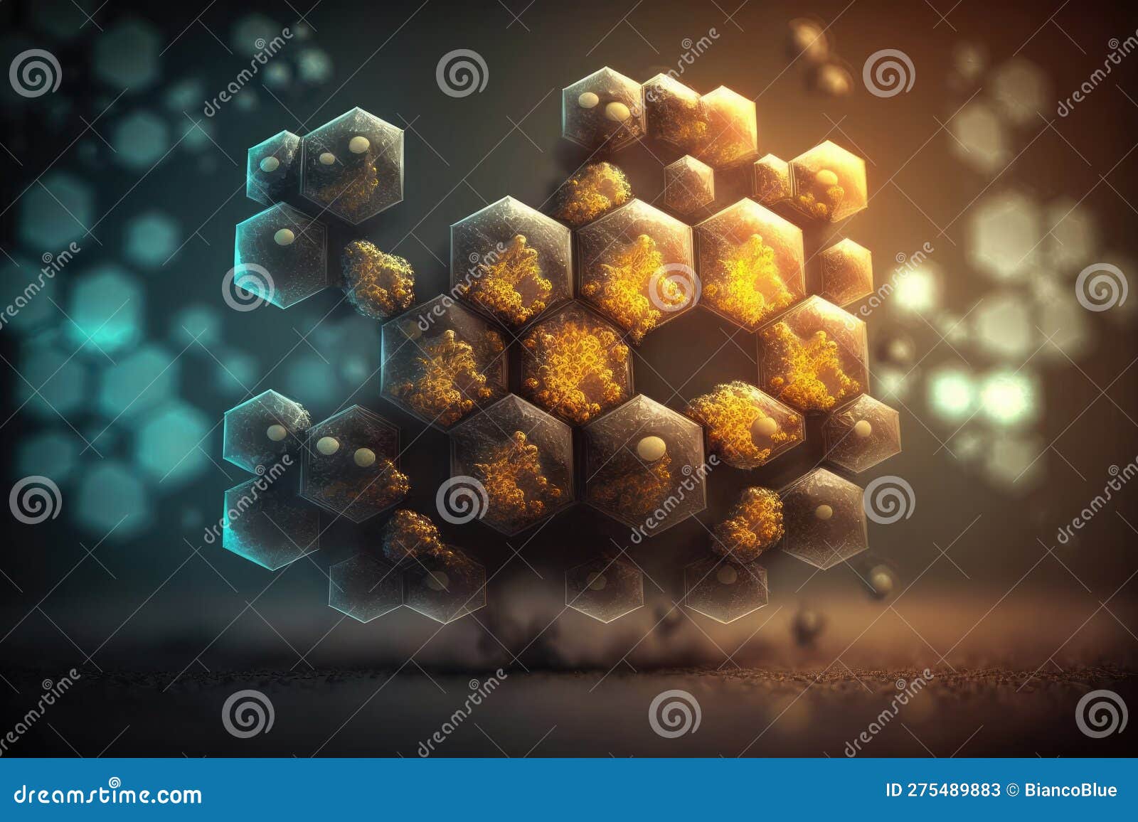 Abstract Background of Hexagonal Data Grid Pattern for Wallpaper and ...