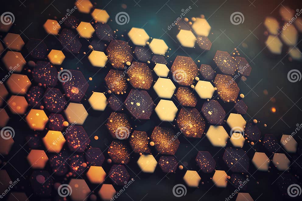 Abstract Background of Hexagonal Data Grid Pattern for Wallpaper and ...
